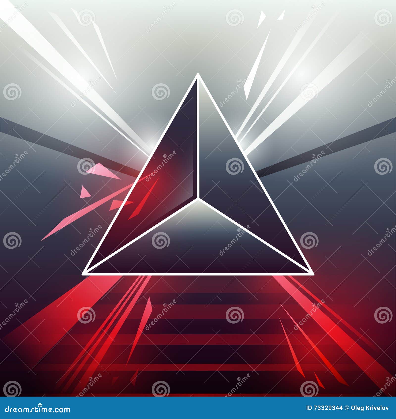 Sci-fi Laser Triangle Red Vector Illustration | CartoonDealer.com #73329344