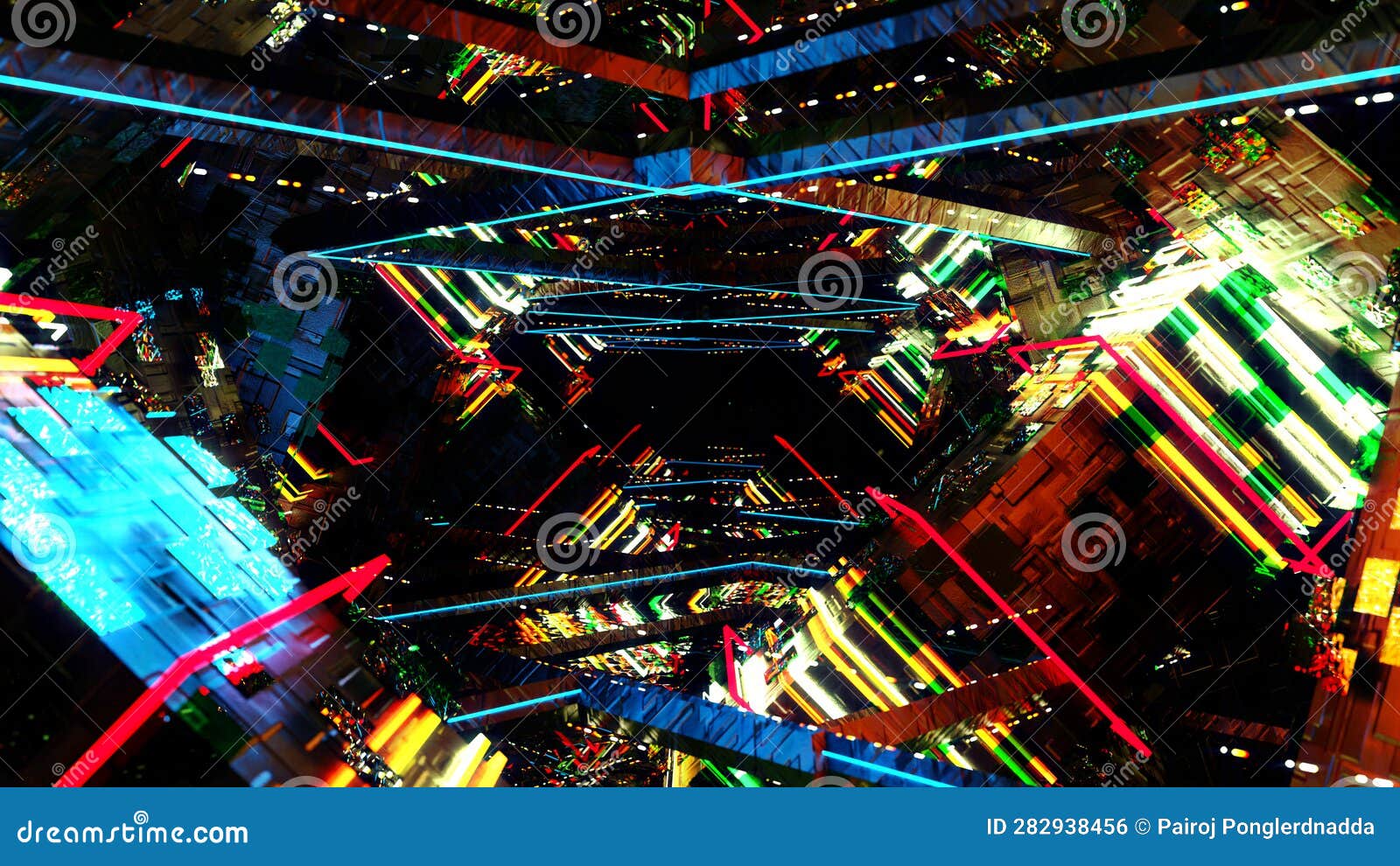 Sci fi Light Building stock illustration. Illustration of beautiful ...