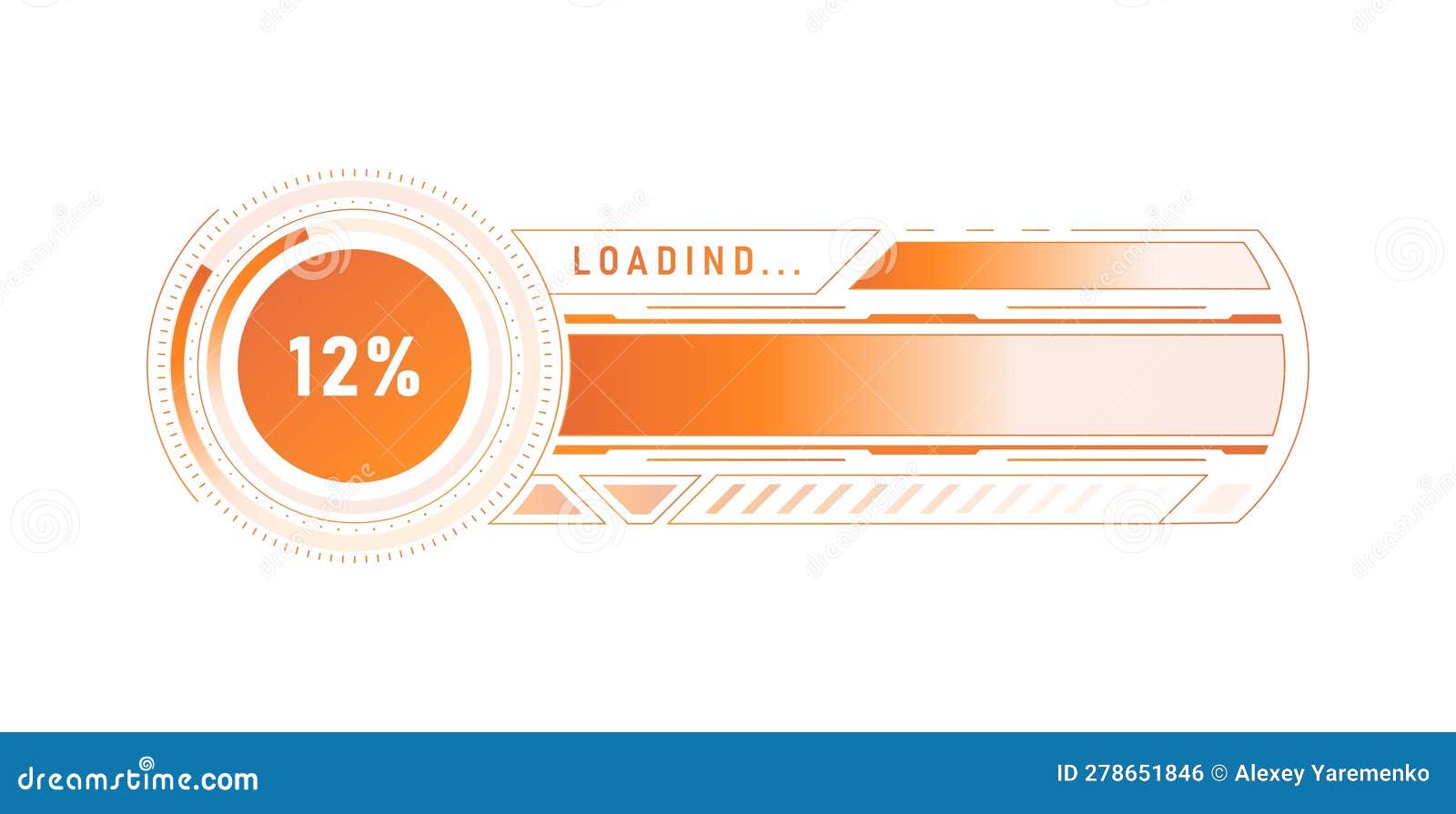 Sci fi loading bar stock vector. Illustration of border - 278651846
