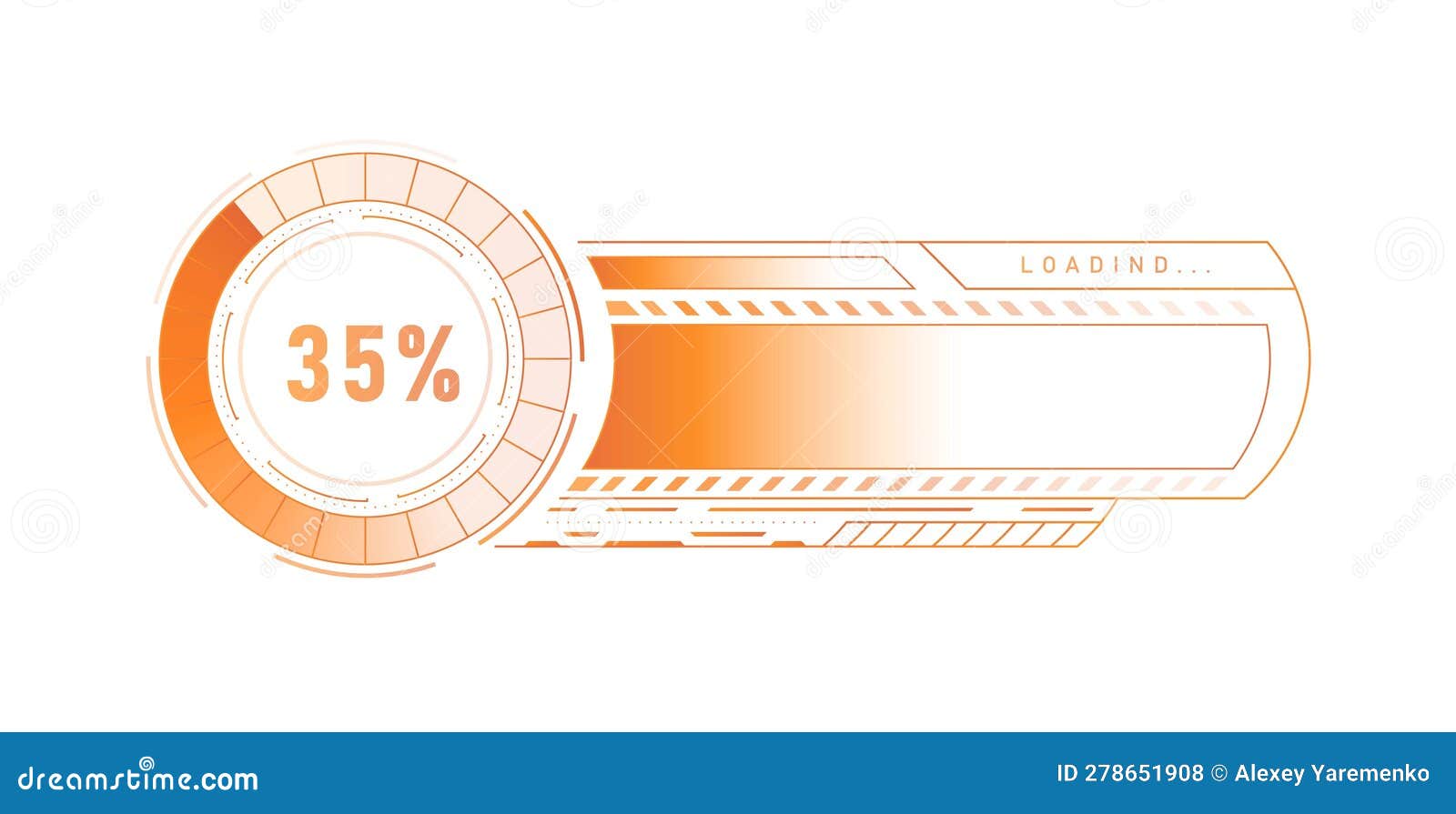 Sci fi loading bar stock vector. Illustration of display - 278651908