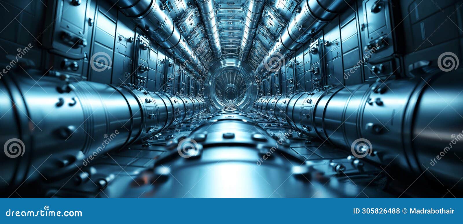 Sci-fi Metal Structure, Abstract Background, Spaceship, Shiny Chrome Stock Illustration ...