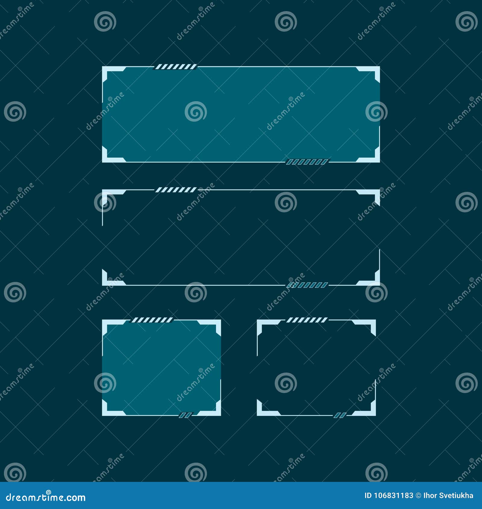 Sci Fi Modern Futuristic HUD User Interface. Abstract Techno Vector ...