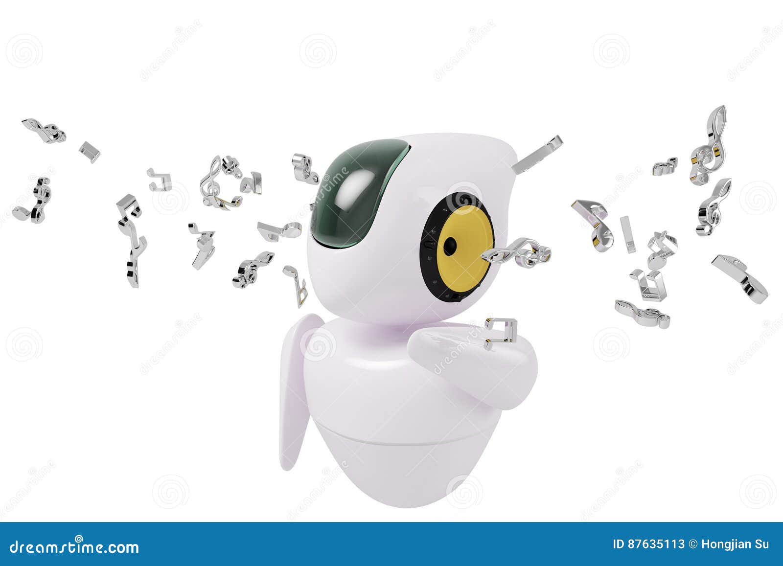Sci-fi musical robot stock illustration. Illustration of melody - 87635113