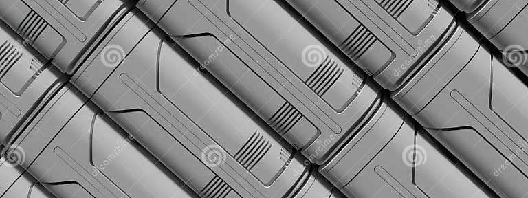 Sci-fi Objects Mechanical Items with Striking New Colors Gray Abstract ...