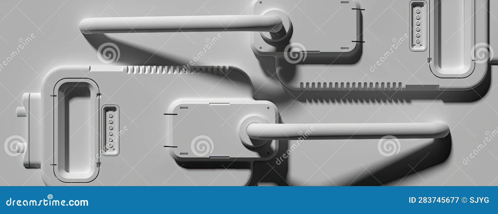 Sci-fi Objects Structures that Fulfill Future Dreams Gray Abstract ...