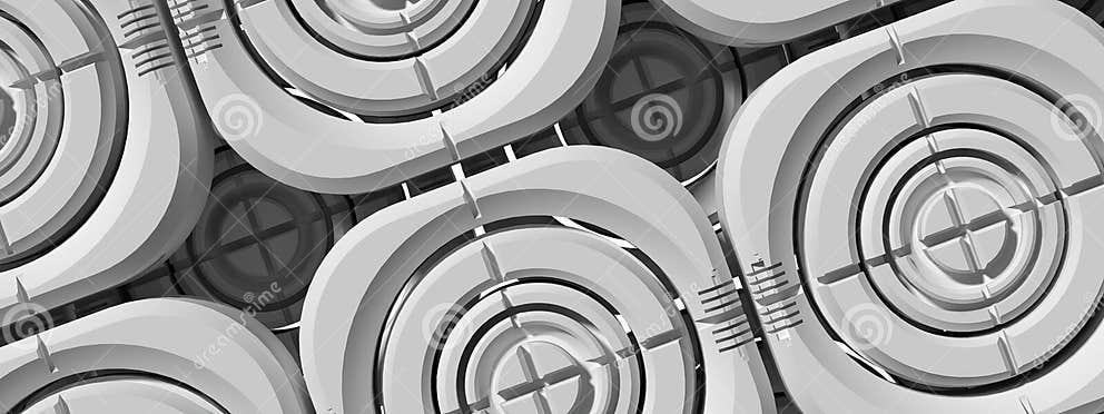 Sci-fi Objects Structures To Smooth Future Traffic Gray Abstract ...