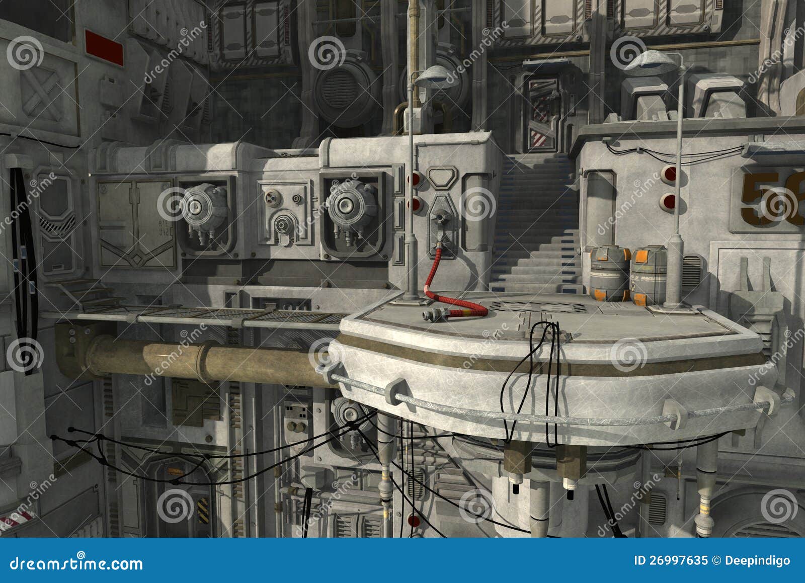 Sci-fi platform stock illustration. Illustration of urban - 26997635