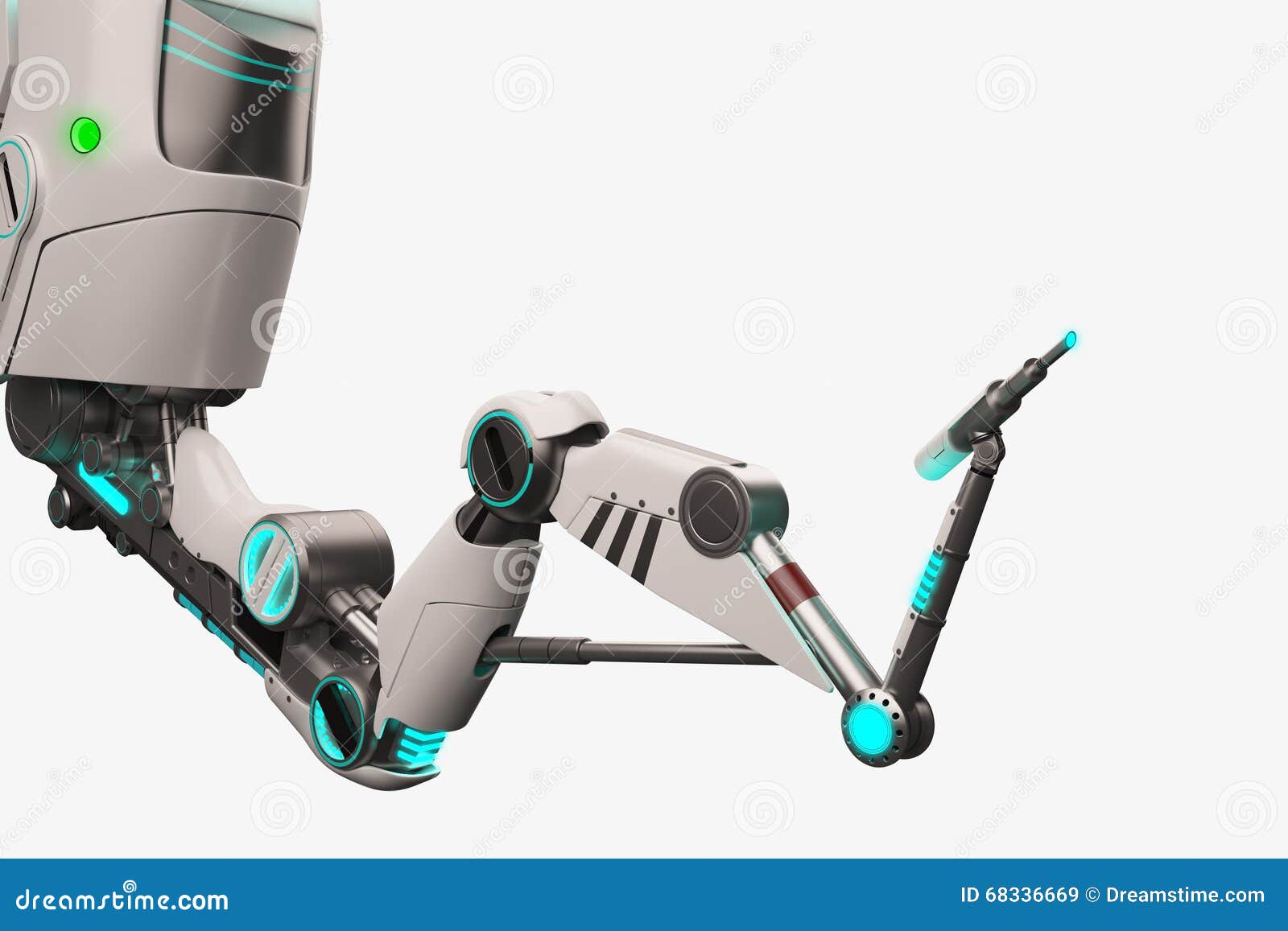 Sci fi robotic arm stock illustrationer. Illustration av vinkel - 68336669