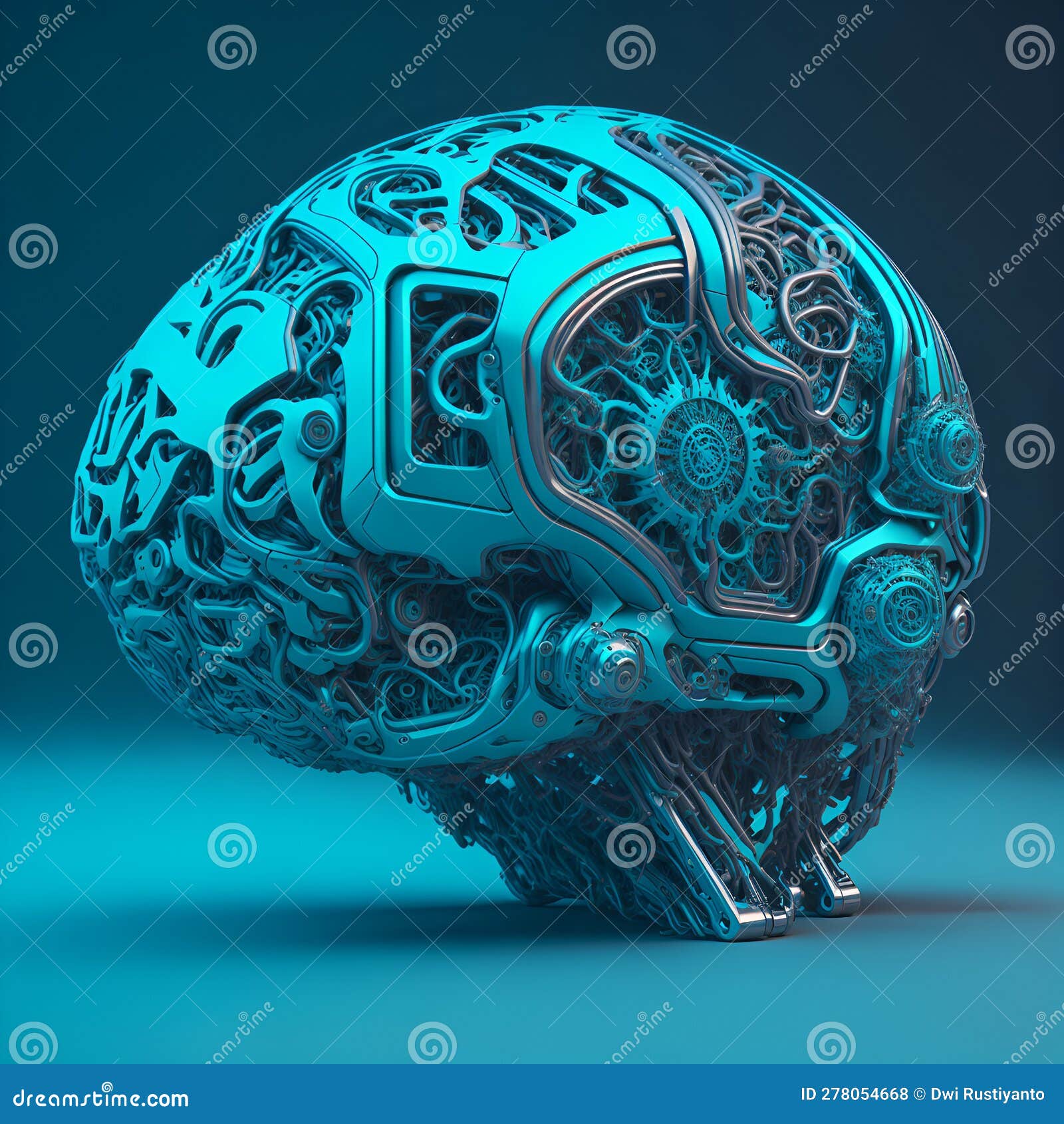Sci-fi robotic brain organ stock photo. Image of robotic - 278054668