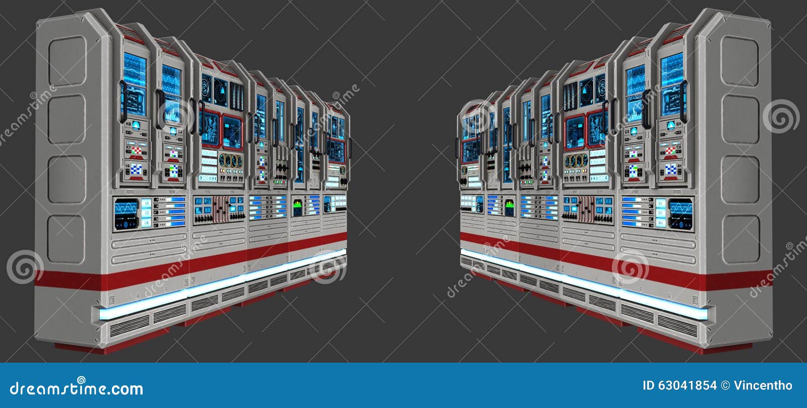 Sci-Fi Science Fiction Computer Lab Illustration Stock Photo ...