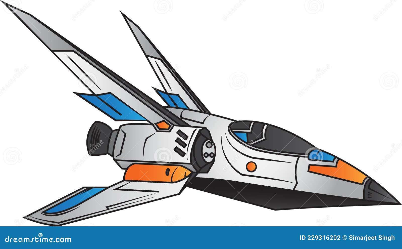 Sci Fi Space Ship Jet Engine Stock Vector - Illustration of animators ...