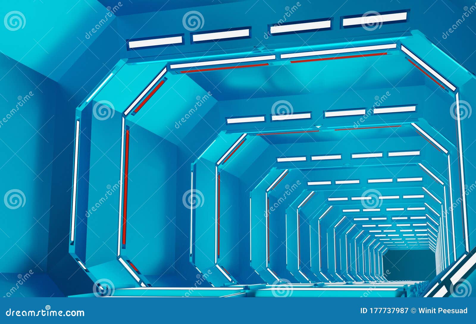 Sci-FI Spaceship Gate, 3D Rendering Stock Illustration - Illustration ...