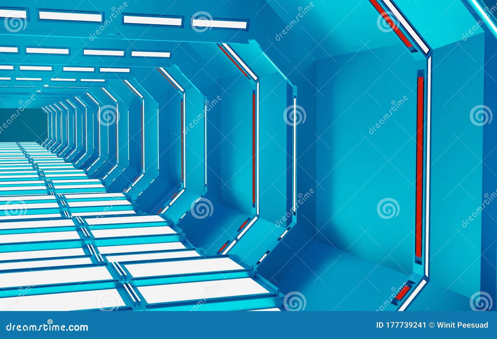 Sci-FI Spaceship Gate, 3D Rendering Stock Illustration - Illustration ...