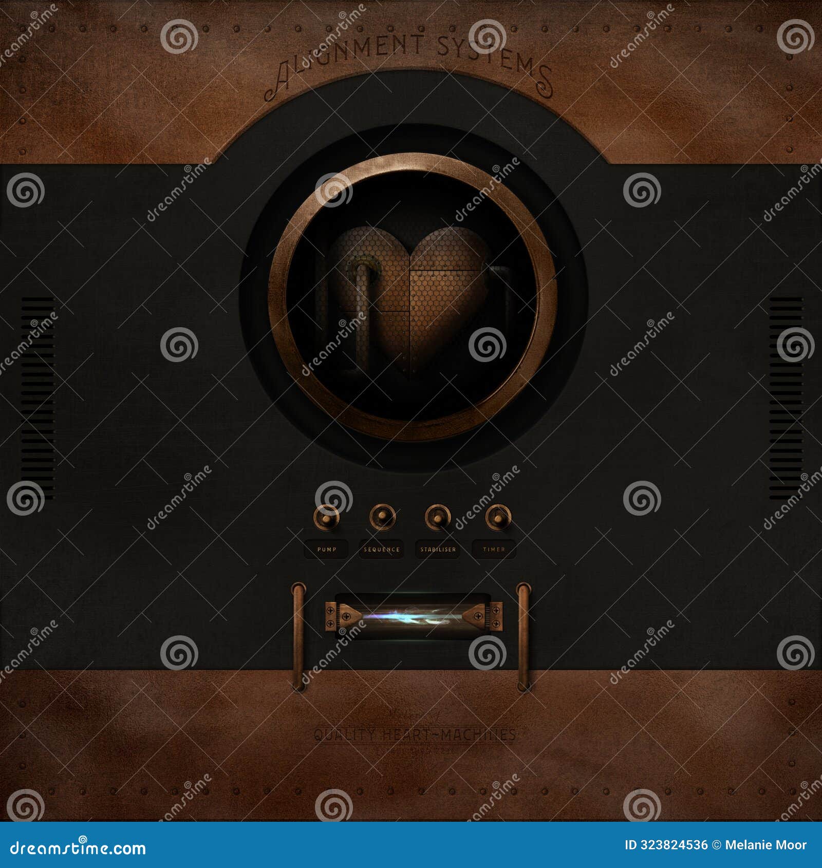 Sci Fi Steampunk copper stock photo. Image of photoshop - 323824536