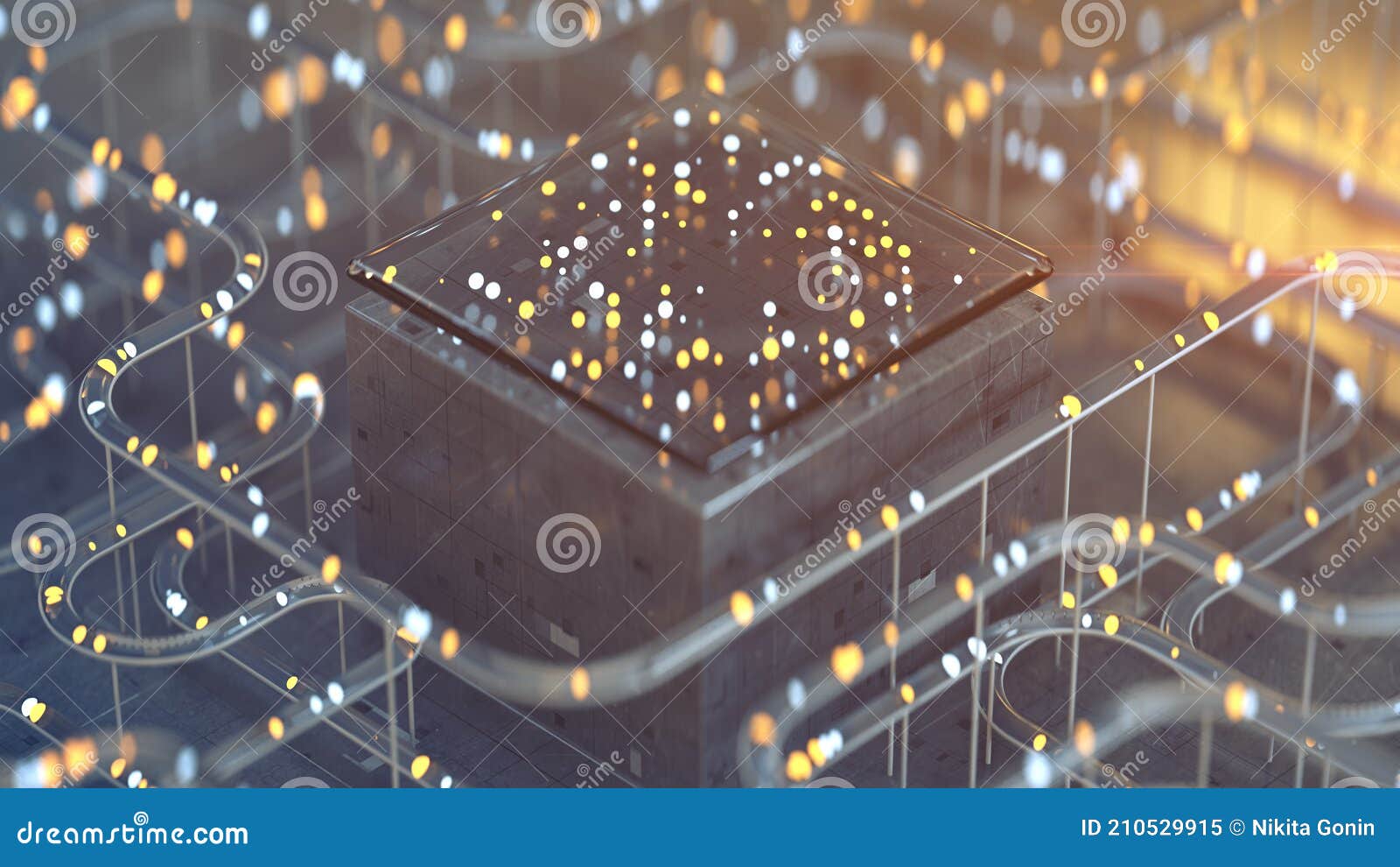 Sci-fi Technical Structure 3D Rendering Stock Image | CartoonDealer.com ...