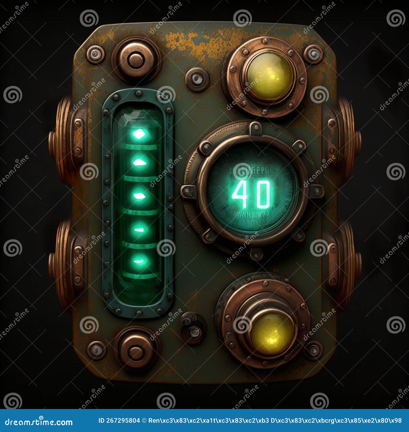 Sci-fi Technology Cyberpunk Interface Mechanical Device Indicator ...