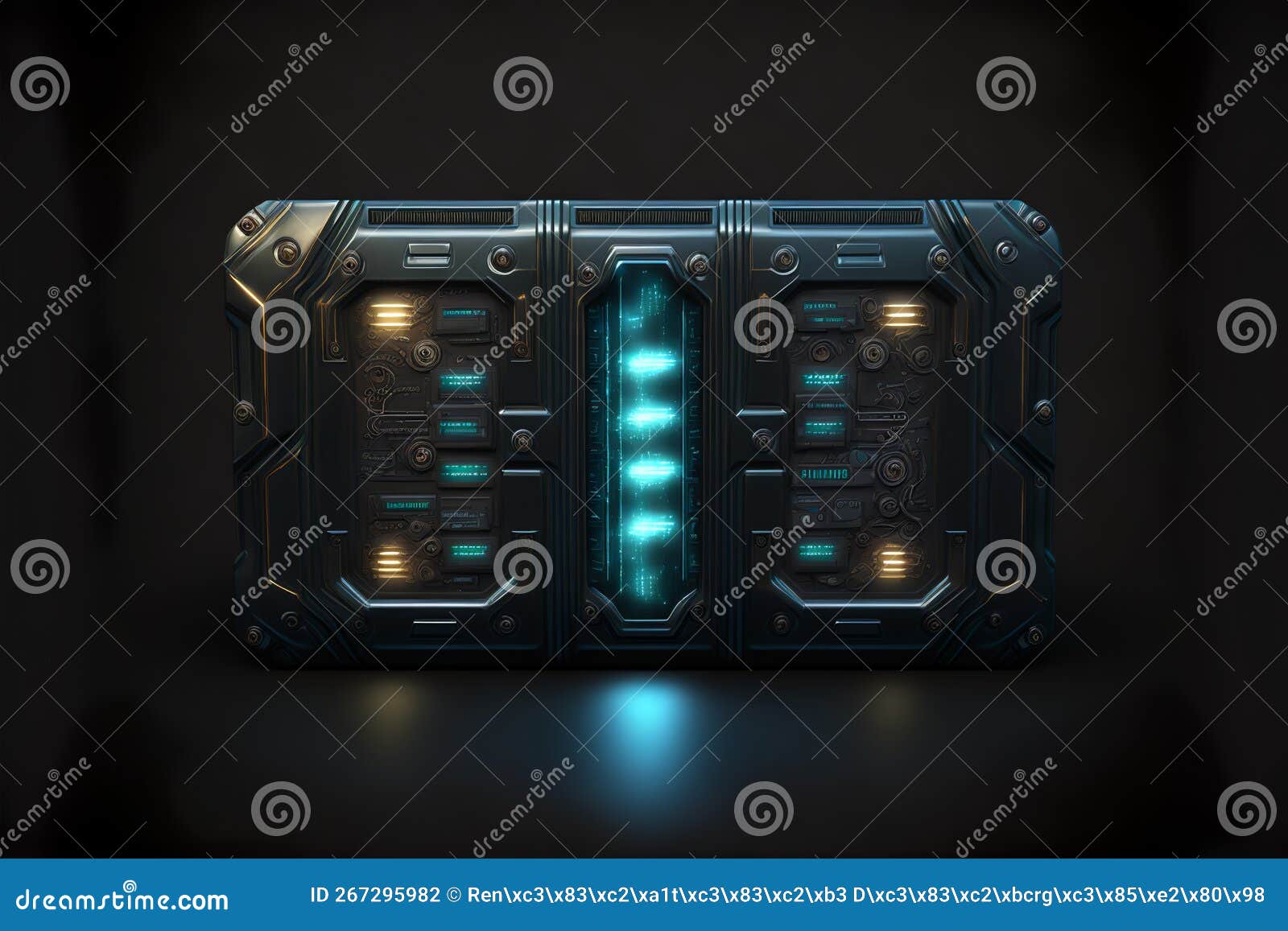 Sci-fi Technology Cyberpunk Monitor Interface Mechanical Device ...