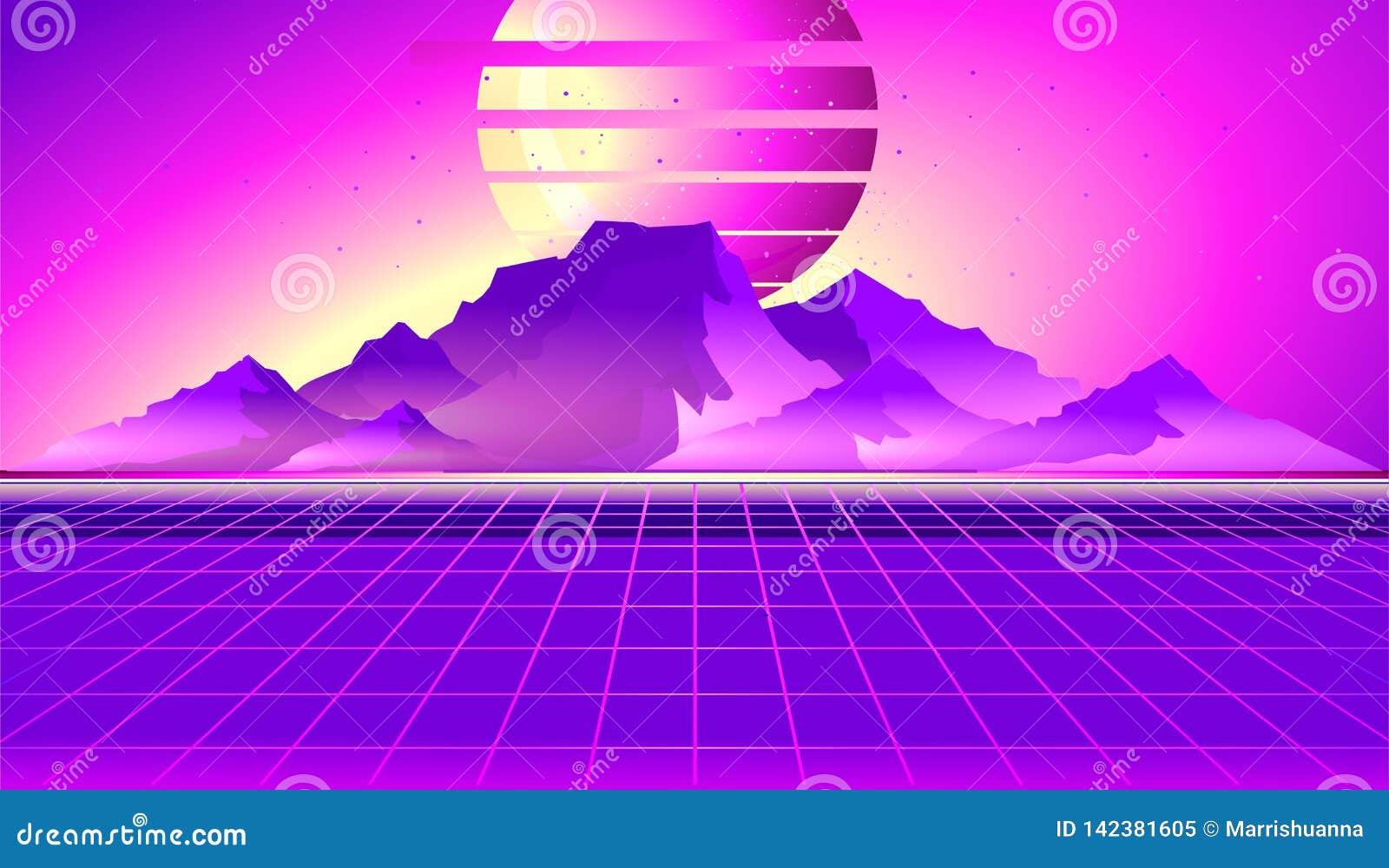 Retro Wave synth stock vector. Illustration of futuristic - 142381605