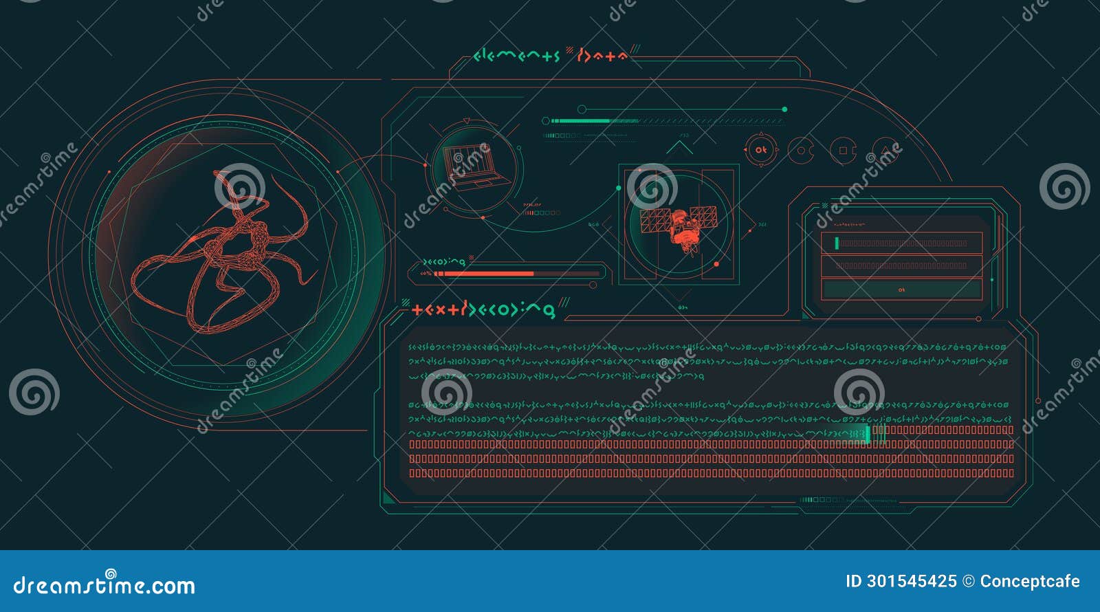 Futuristic HUD Design of Sci-fi Data. Stock Vector - Illustration of ...