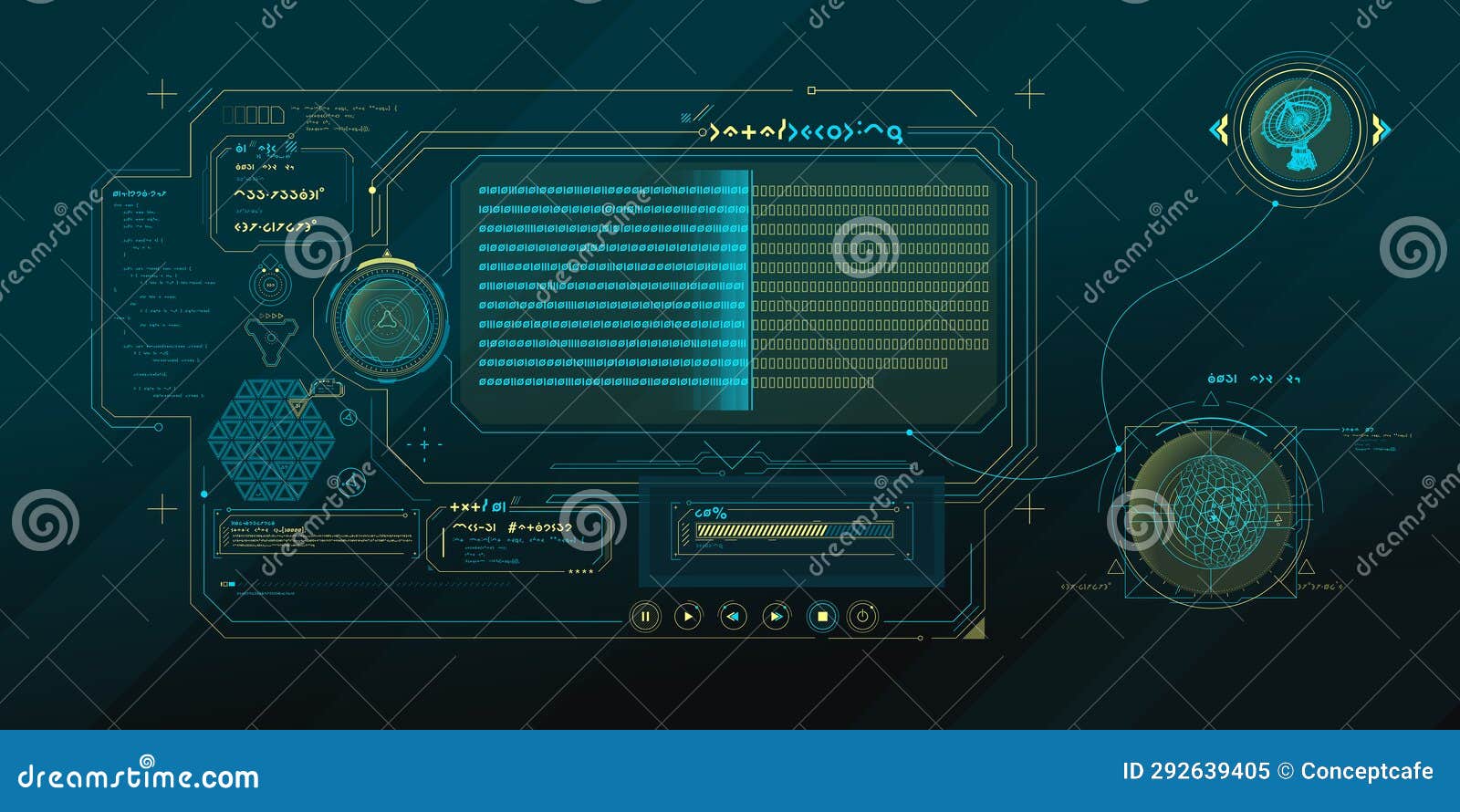 Futuristic HUD Design of Sci-fi Data. Stock Vector - Illustration of ...