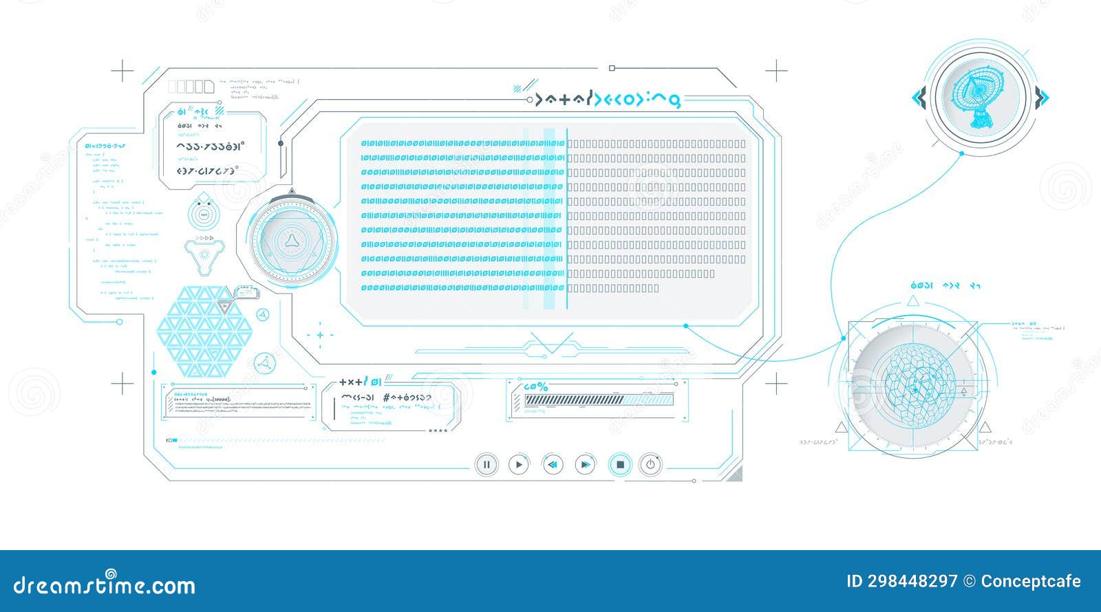 Futuristic HUD Design of Sci-fi Data. Stock Vector - Illustration of ...