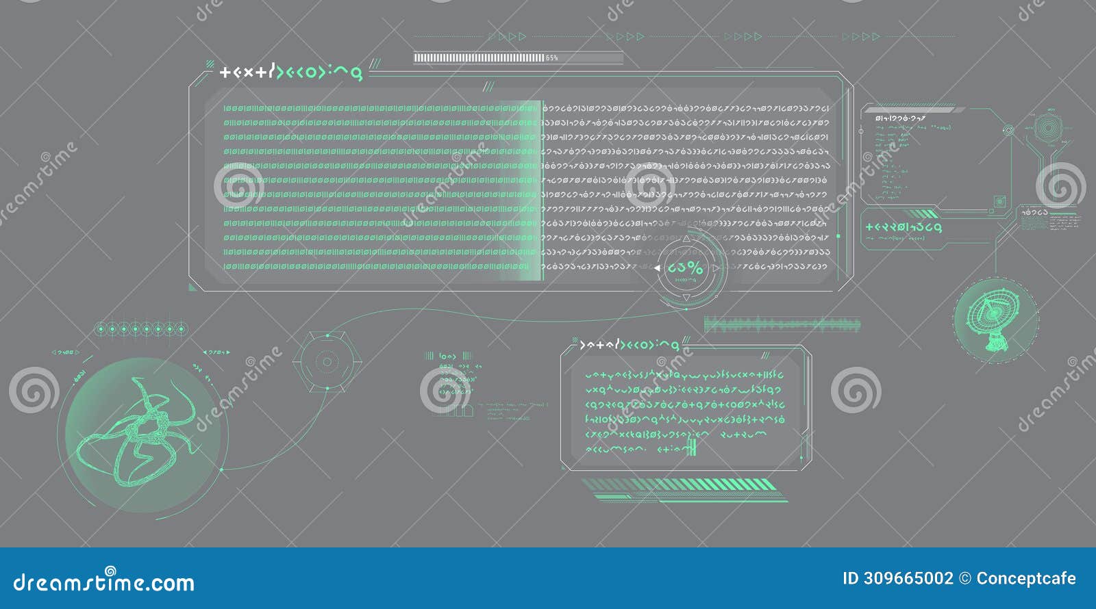 Futuristic HUD Design of Sci-fi Data. Stock Vector - Illustration of ...