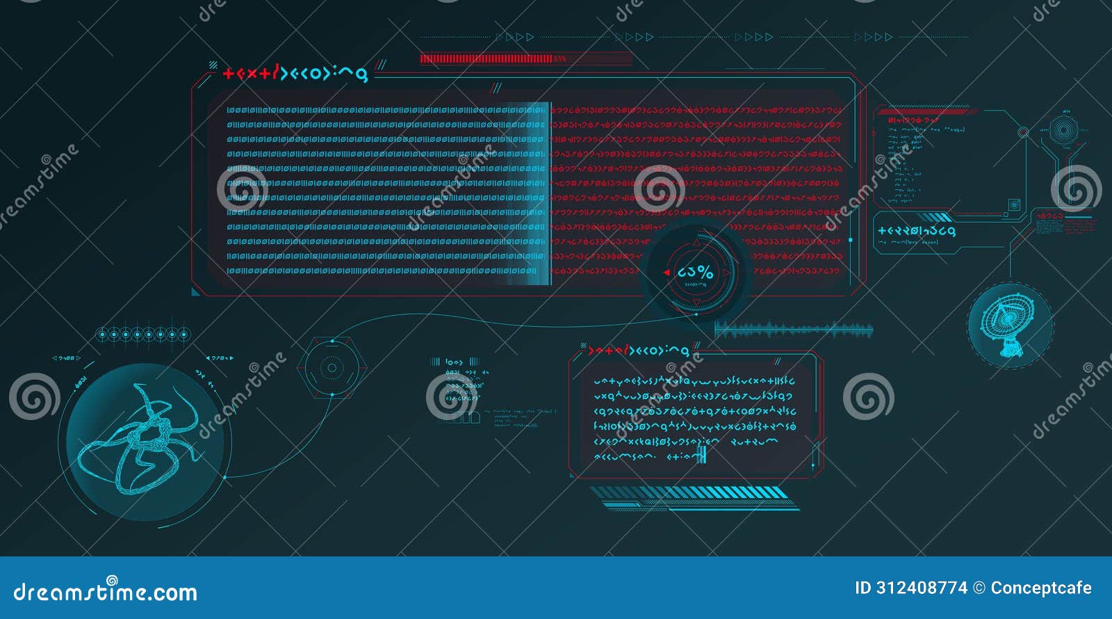 Futuristic HUD Design of Sci-fi Data. Stock Vector - Illustration of ...