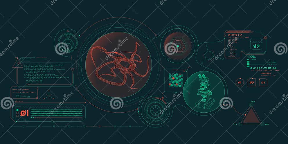 Scientific Research Data Processing Interface. Stock Vector ...