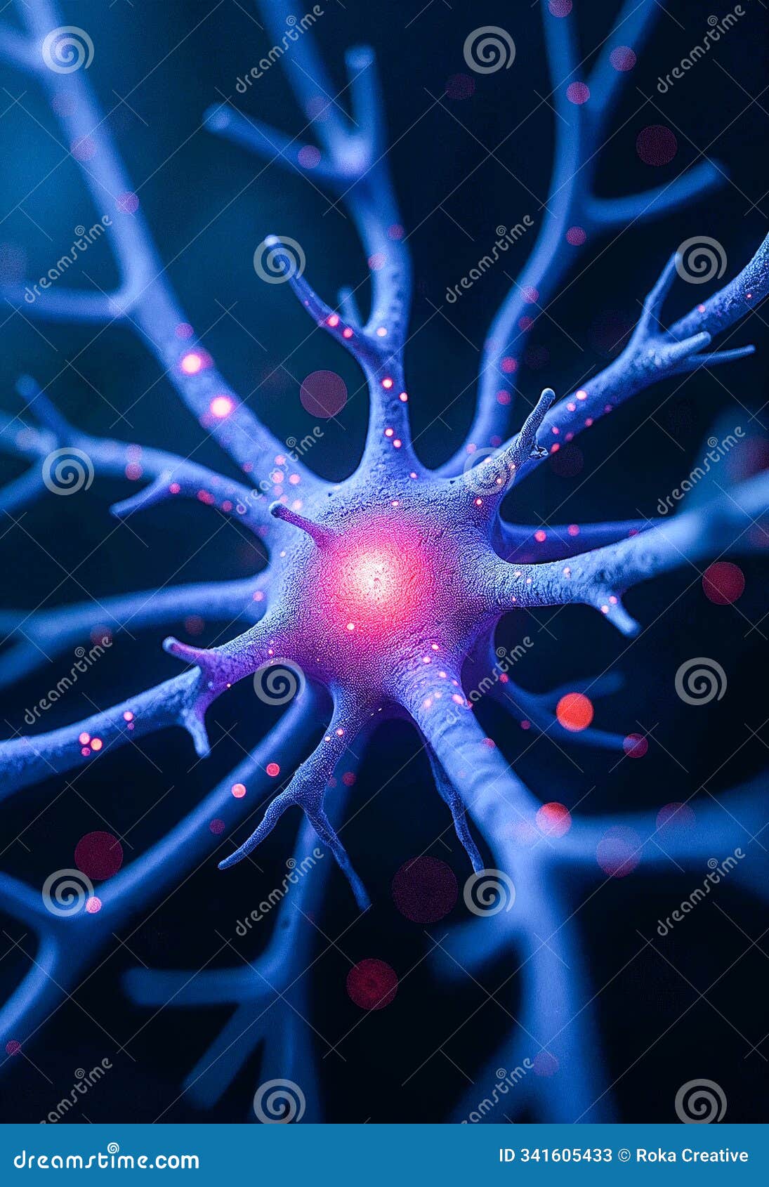A Sci-Fi Visualization of Bioluminescent Neurons and Synaptic Networks ...