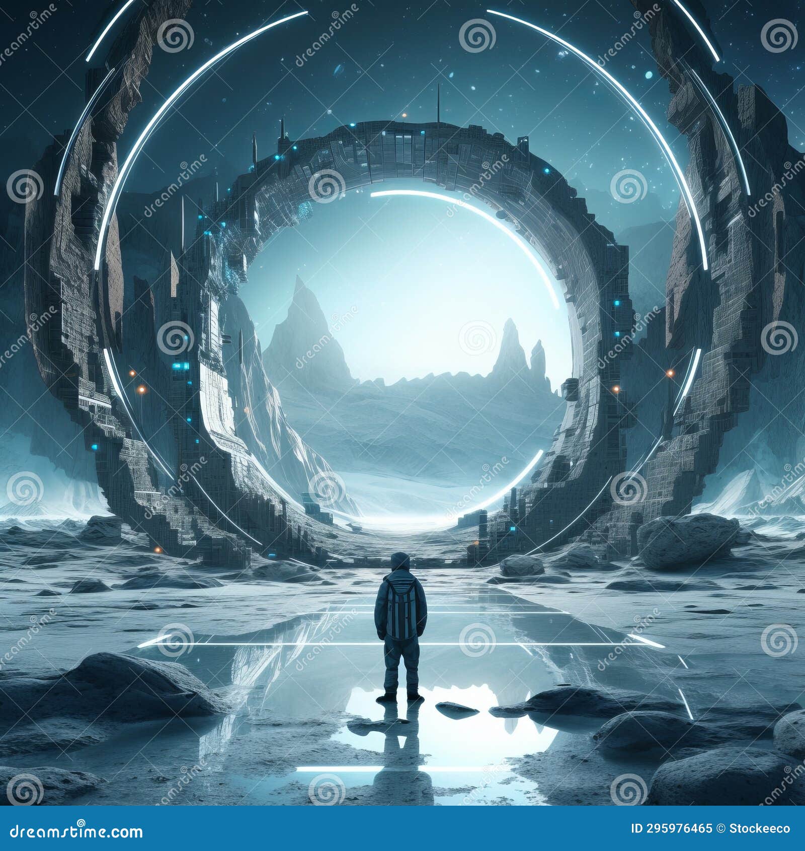 Futuristic Alien Portal: a Sci-fi Concept Art with Epic Landscapes ...