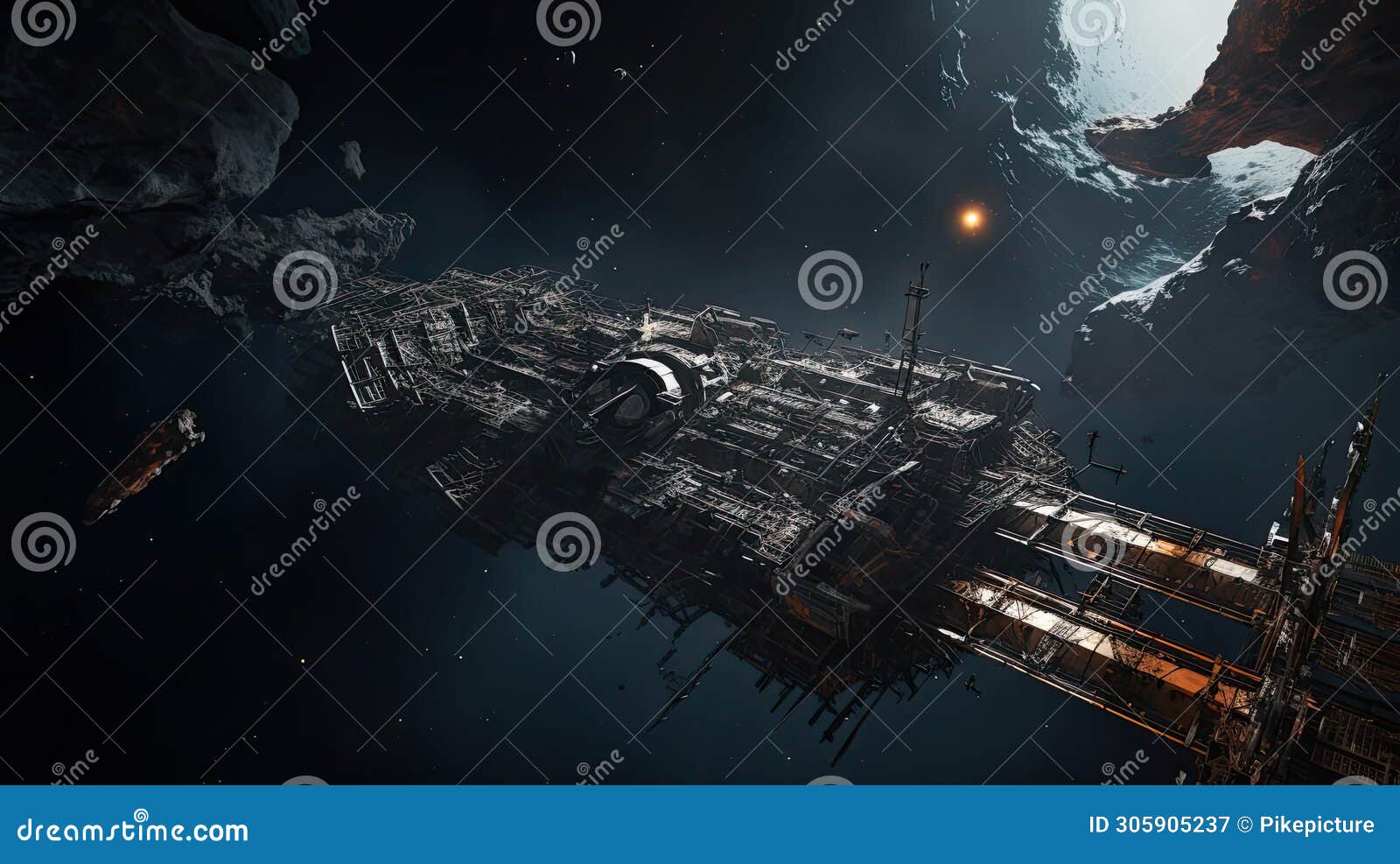 Sci horror space stock illustration. Illustration of otherworldly ...