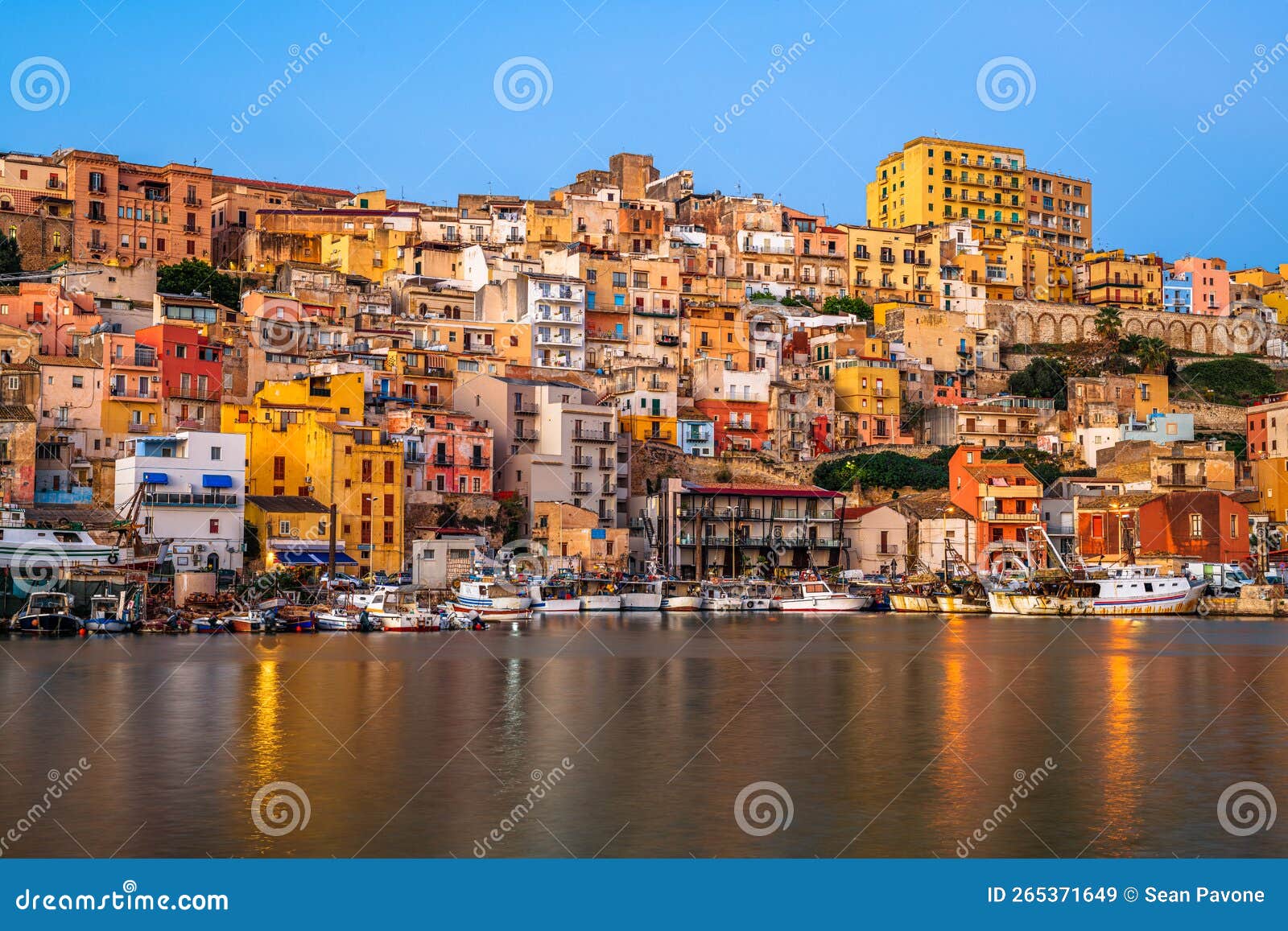 Sciacca, Sicily, Italy from the Port Stock Image - Image of scenery ...