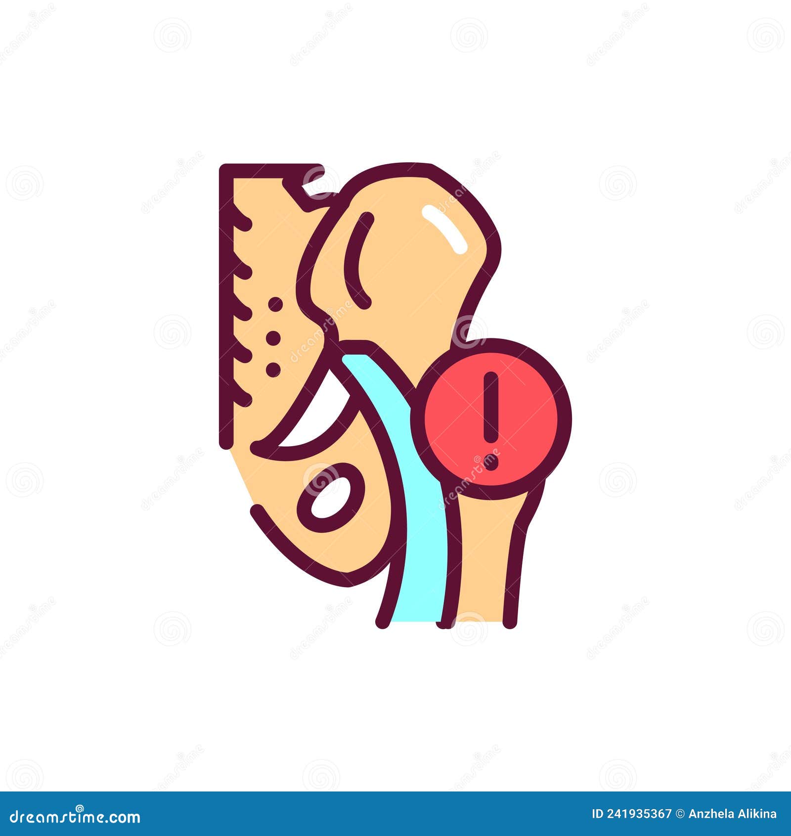 Sciatica Line Icon. Isolated Vector Element. Stock Vector ...