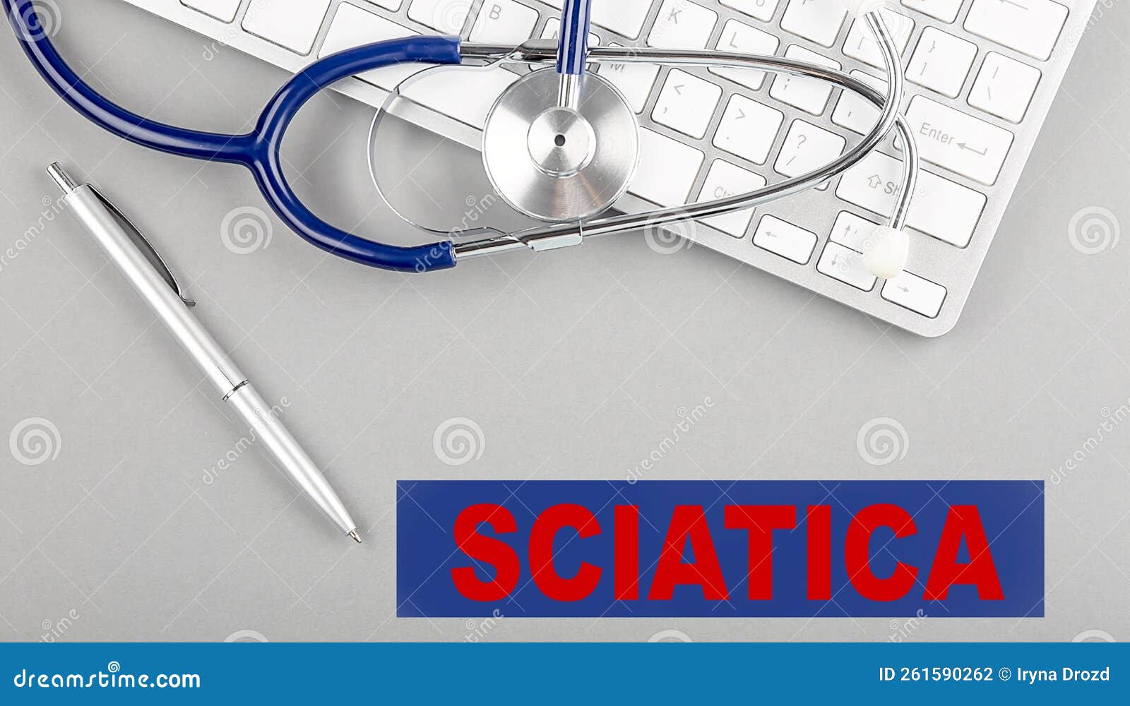 Sciatica Symbol. Wooden Cubes With Word `sciatica`. Doctors Hand ...