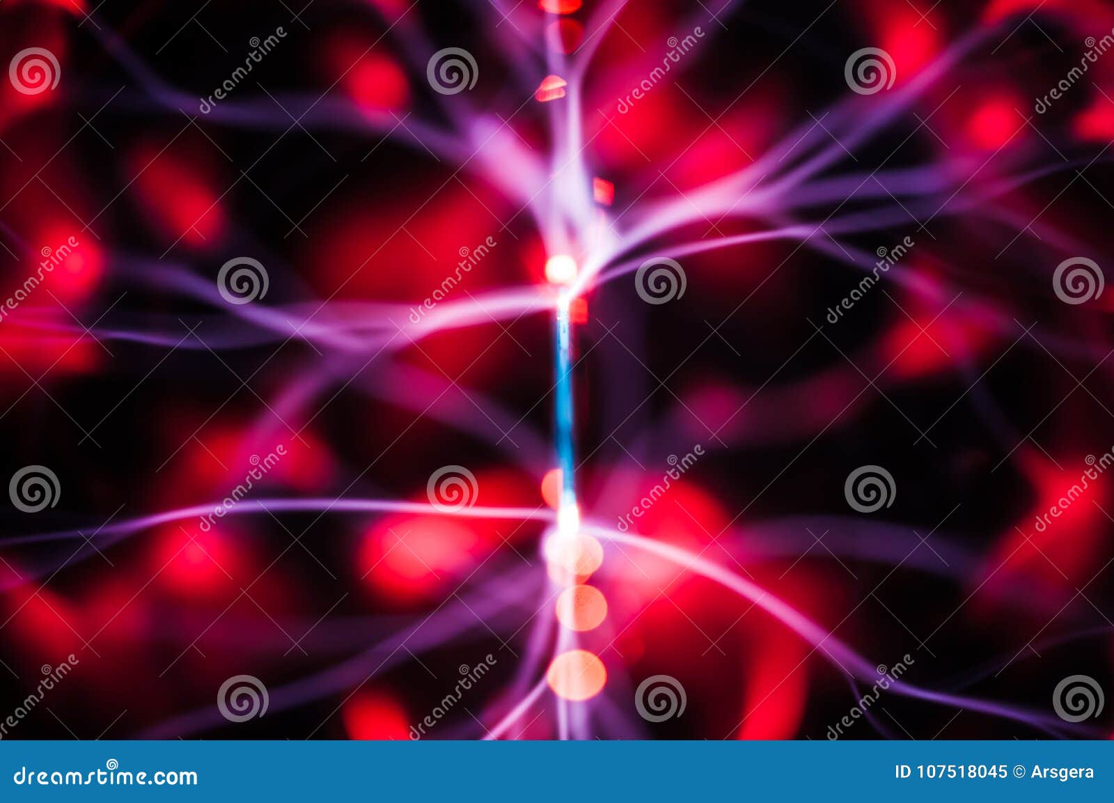 Science Abstract: Plasma Beams and Traces in the Dark Stock Image ...