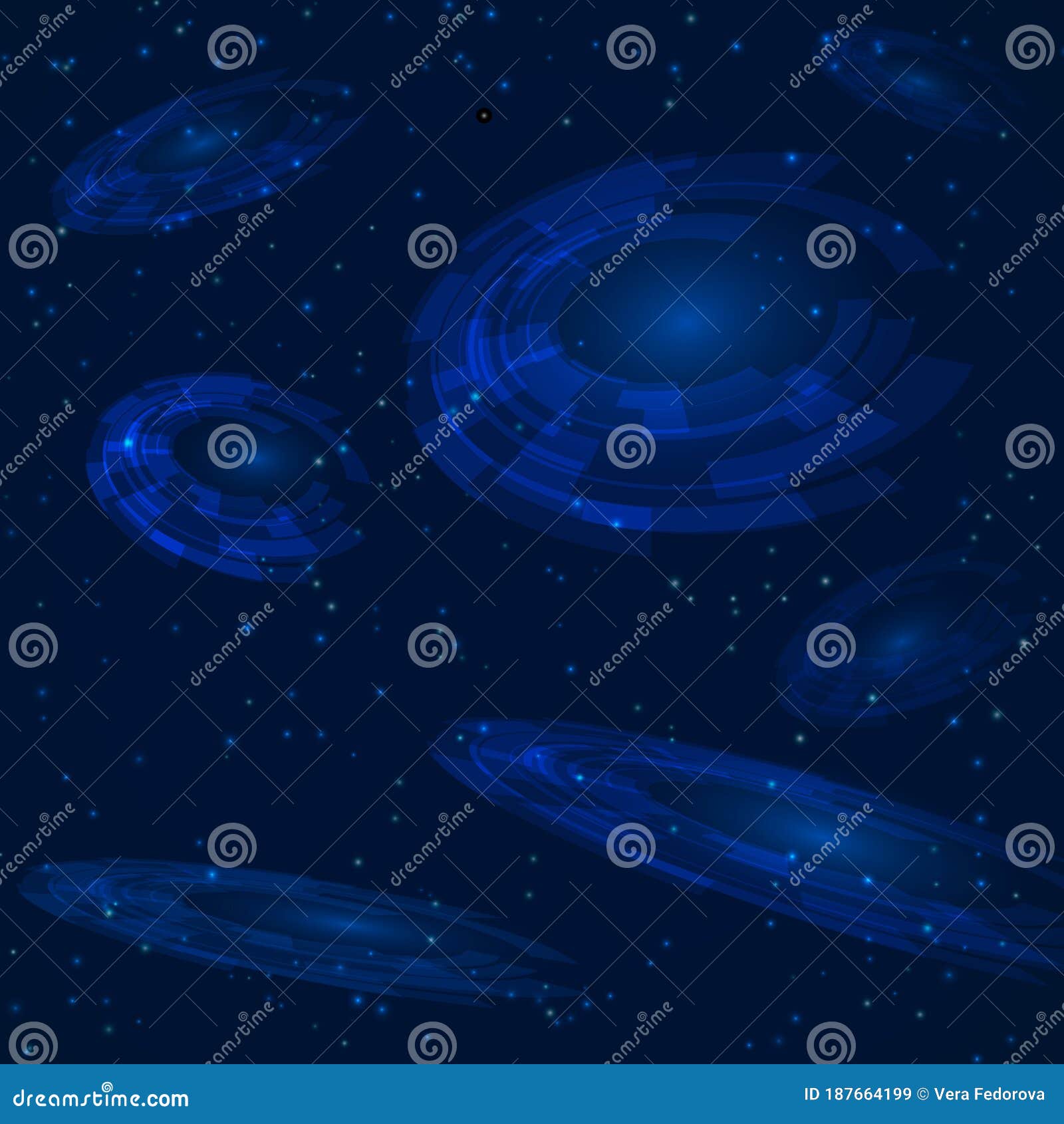 Science Abstract Technology Background. UFO Cosmic Vector Illustration ...