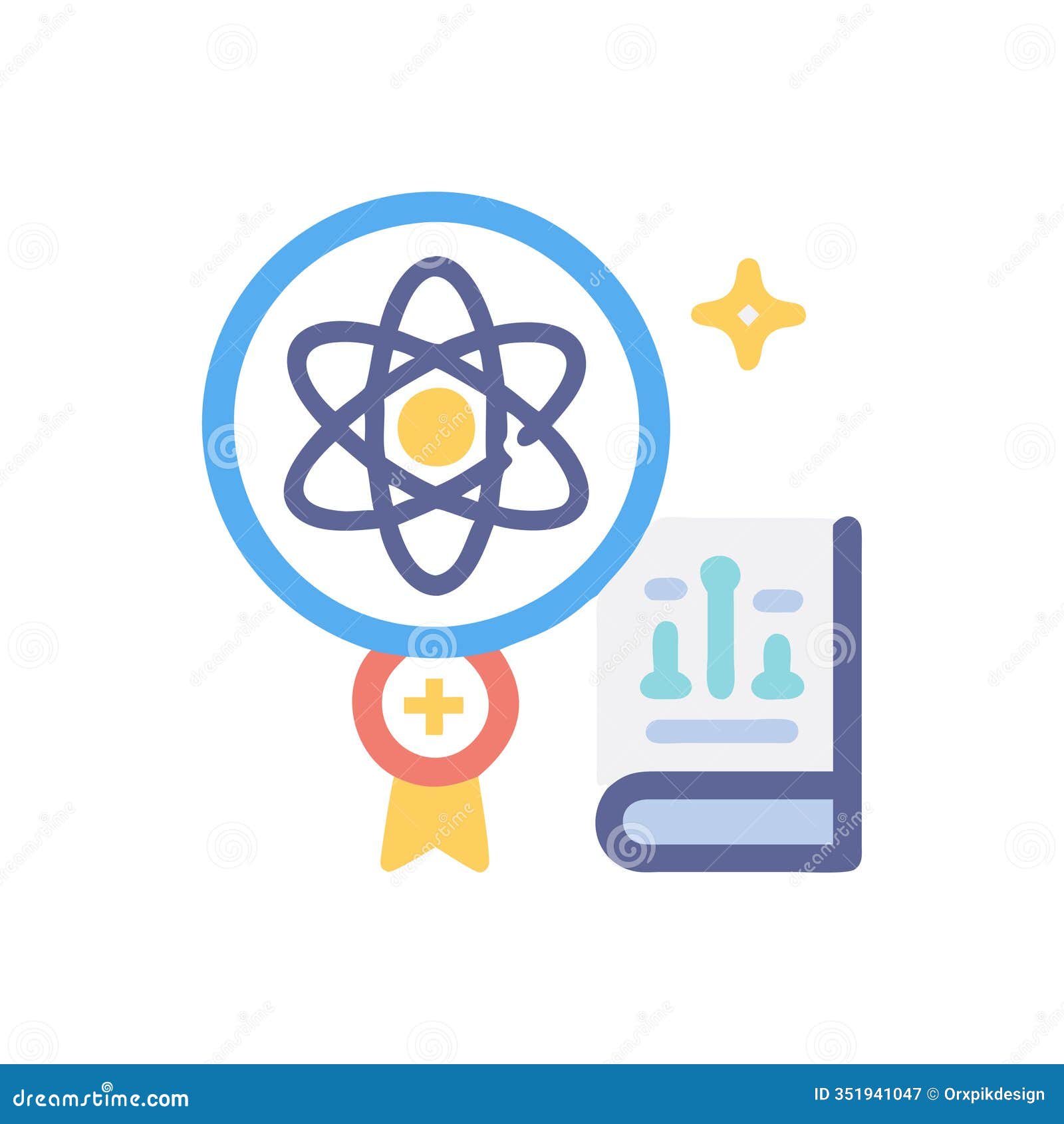 Science Achievement Icon for Academic Recognition Stock Vector ...