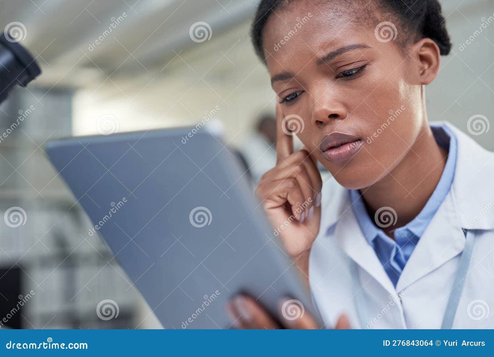 Science is All about Problem Solving. a Young Scientist Using a Digital ...