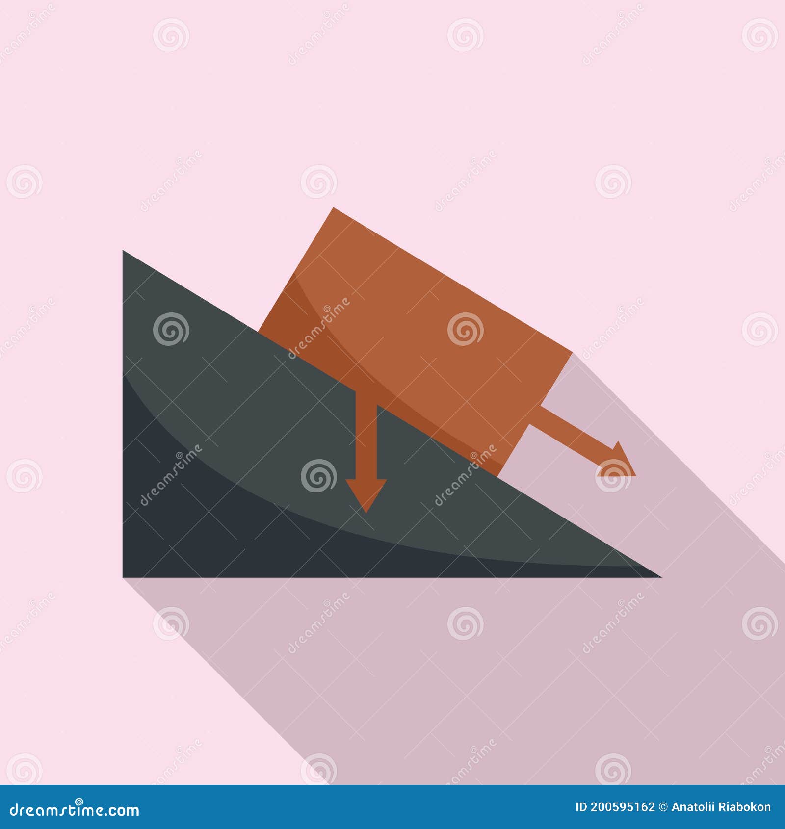Science Angle Object Gravity Icon, Flat Style Stock Vector ...