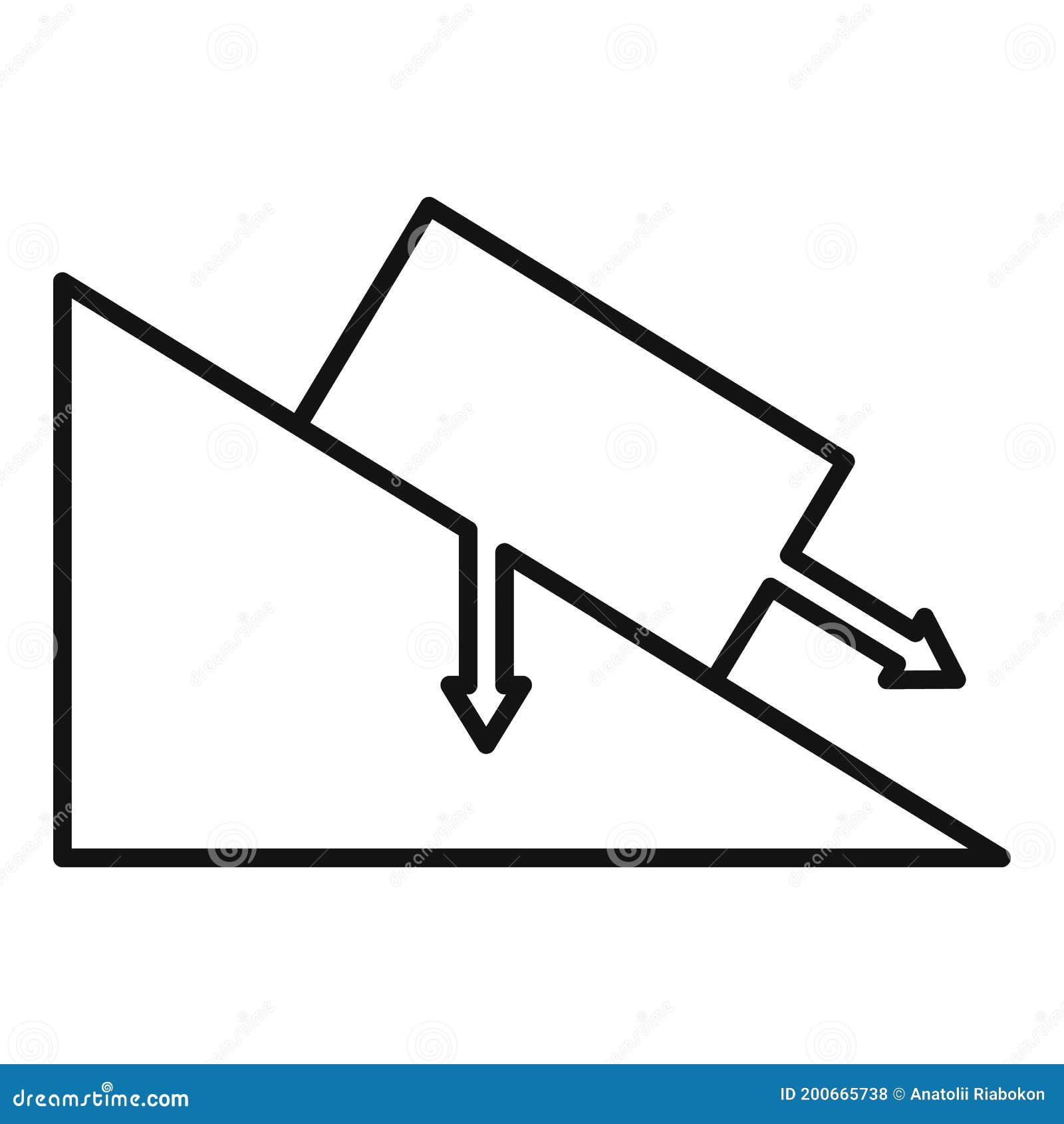 Science Angle Object Gravity Icon, Outline Style Stock Vector ...