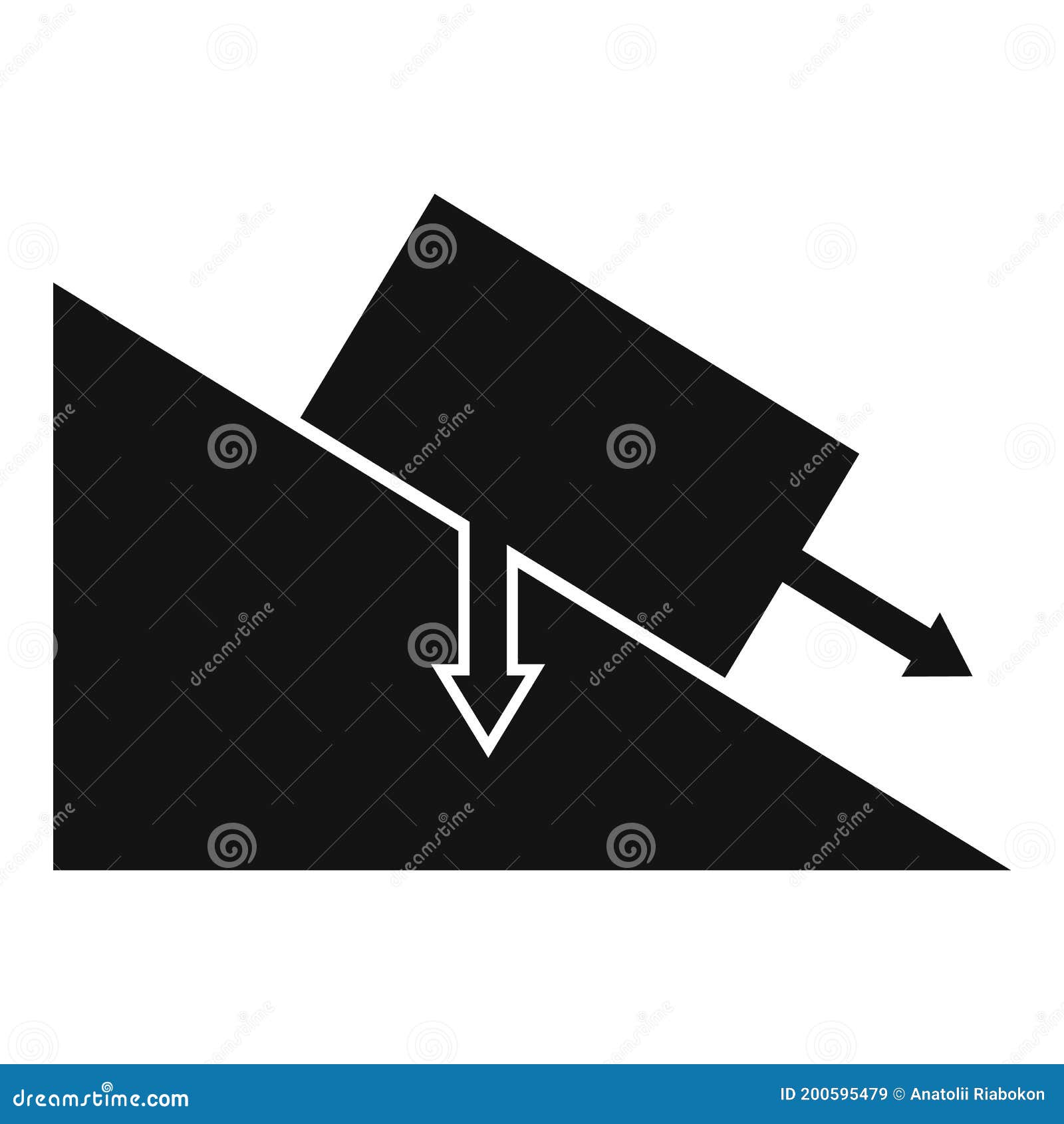 Science Angle Object Gravity Icon, Simple Style Stock Vector ...