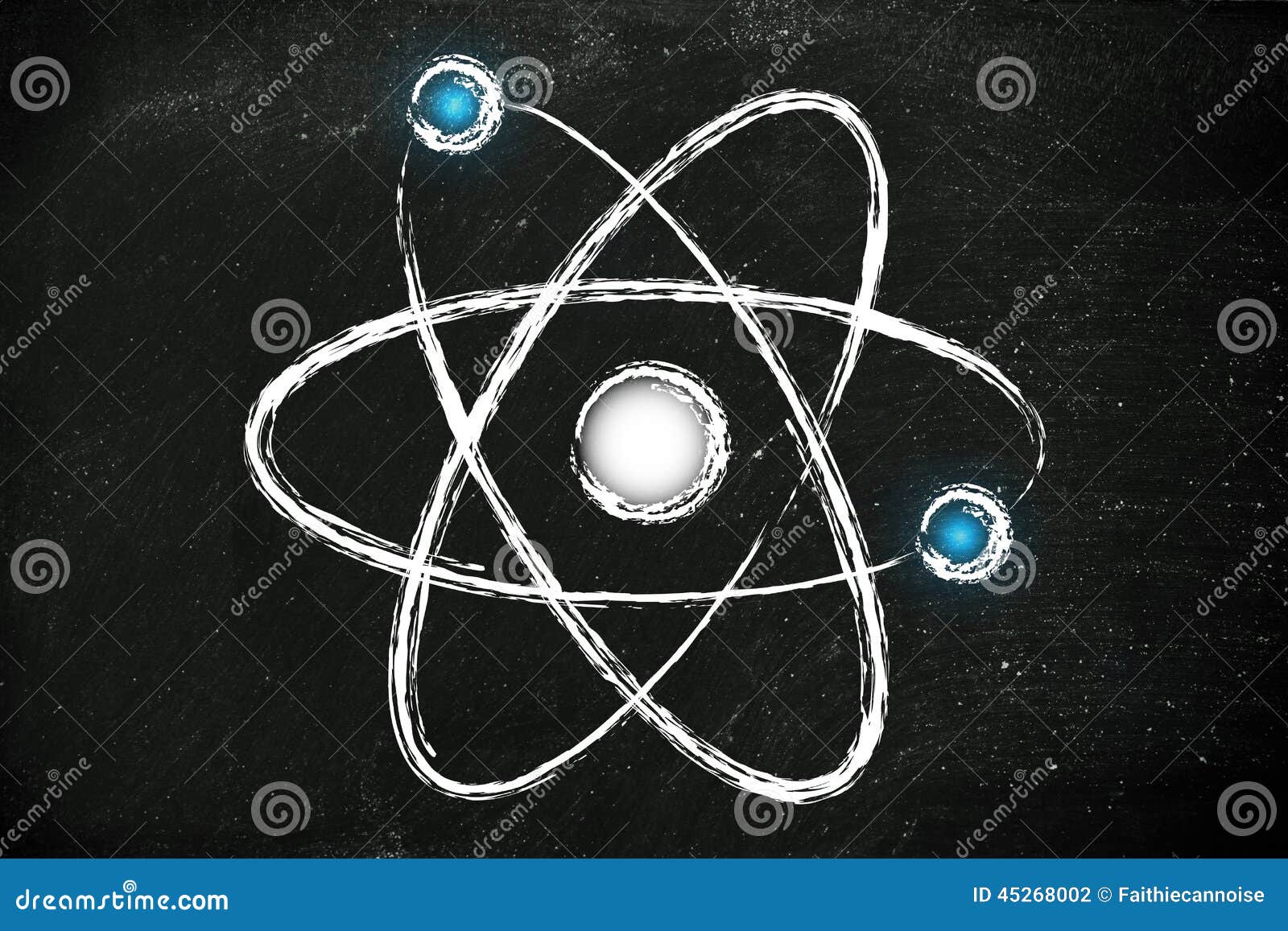 Science: Atom Globe with Orbitis Stock Illustration - Illustration of ...