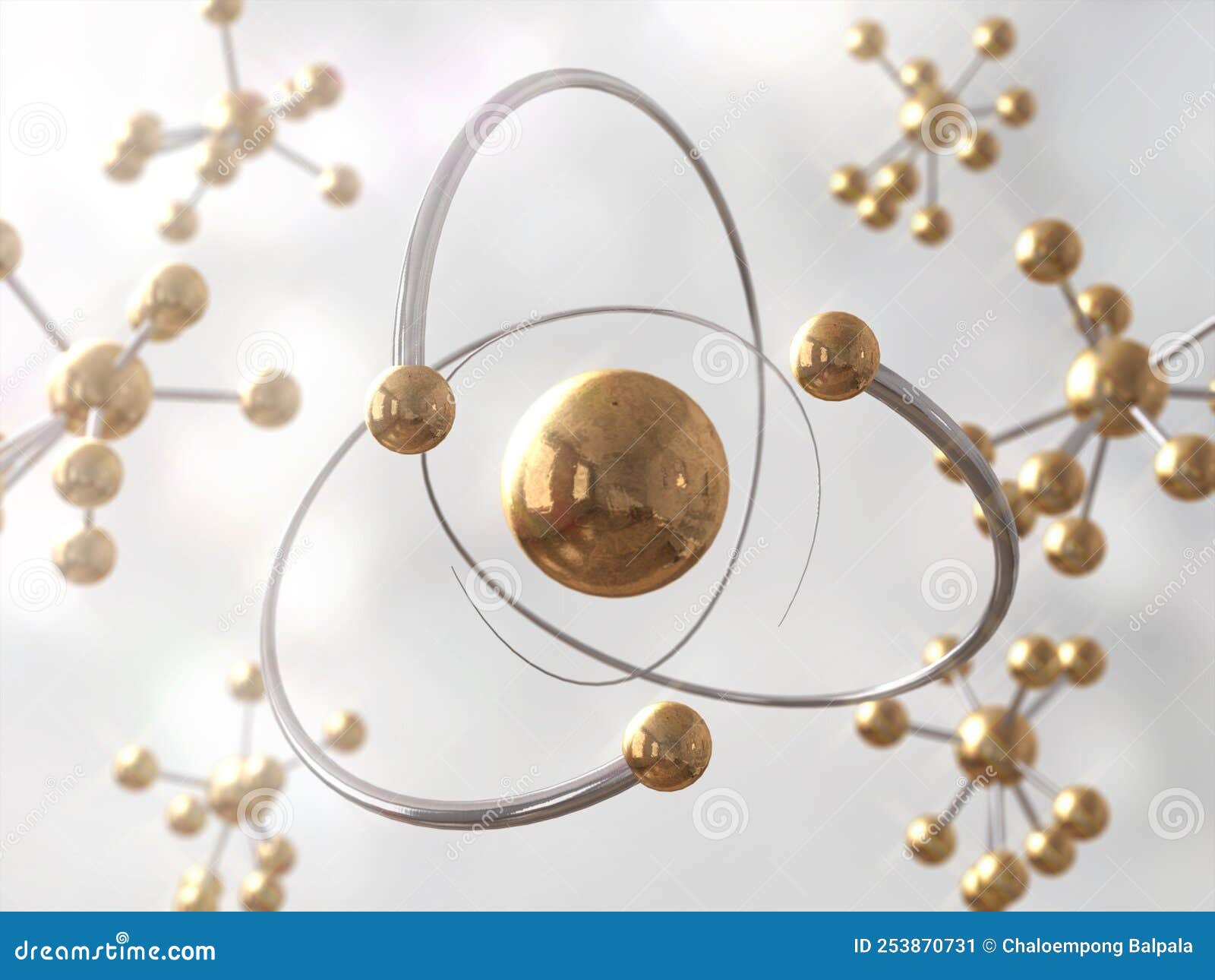 Science Atom Molecular DNA Model Structure Stock Illustration ...