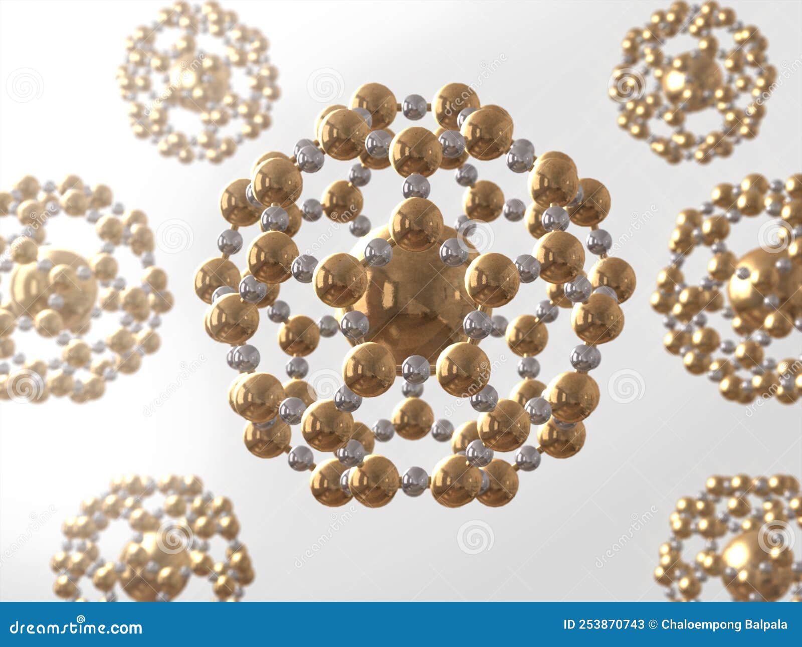 Science Atom Molecular DNA Model Structure Stock Illustration ...