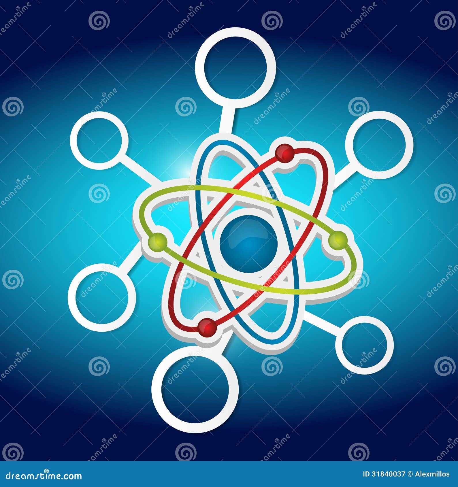 Science Atom Symbol Diagram Illustration Stock Illustration ...