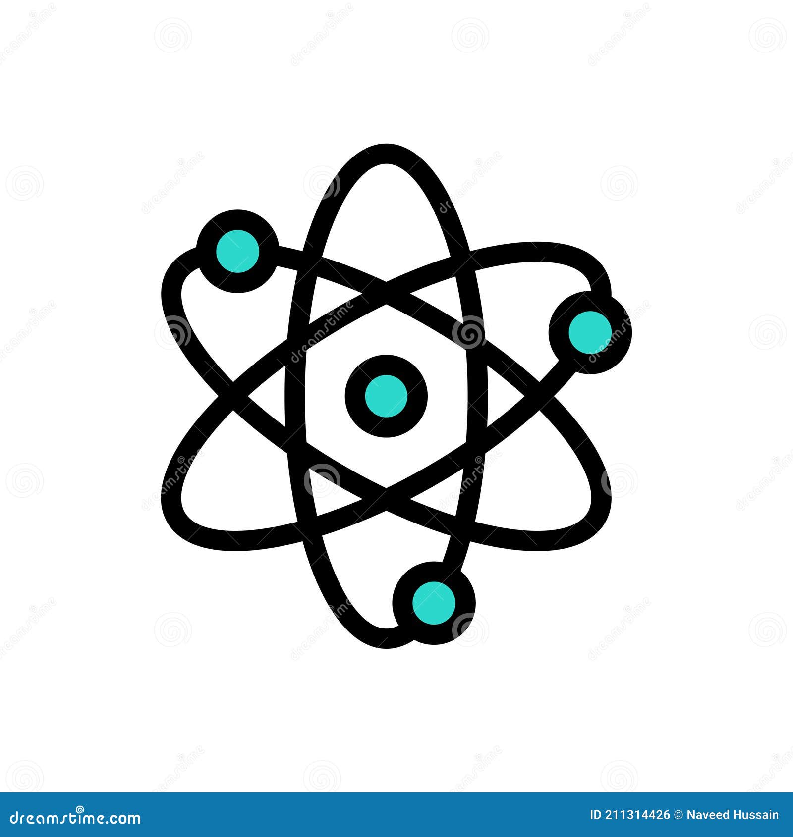 Science atom stock vector. Illustration of biology, sphere - 211314426