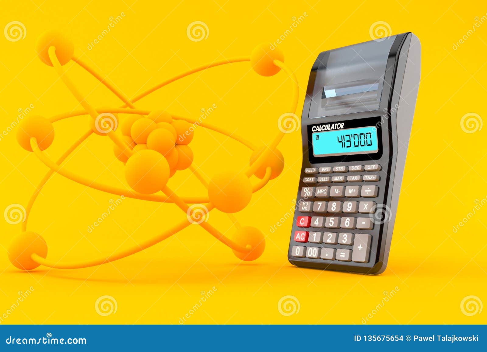 Science Background with Calculator Stock Illustration - Illustration of ...