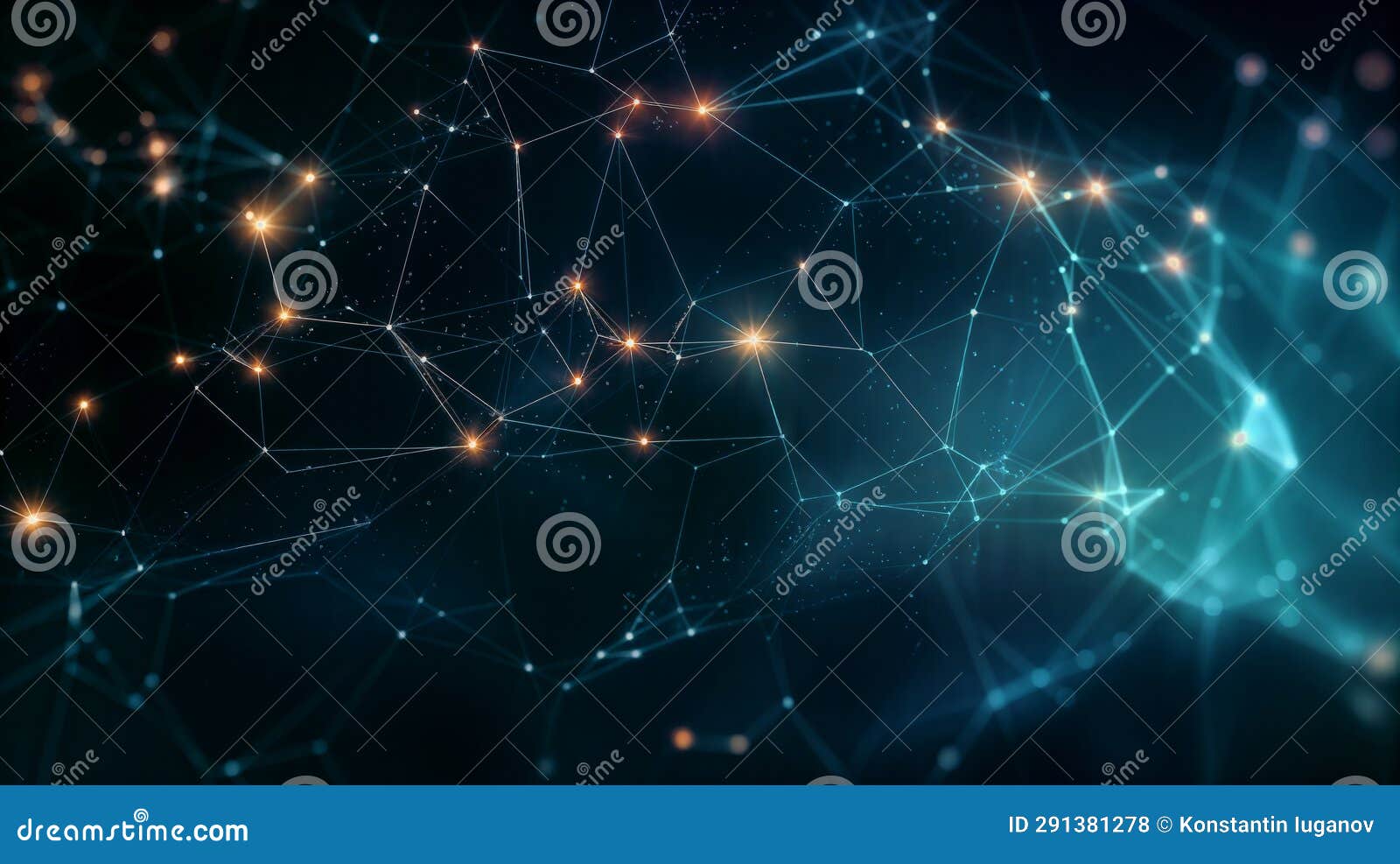 Science Background with Connecting Dots and Lines Stock Illustration ...