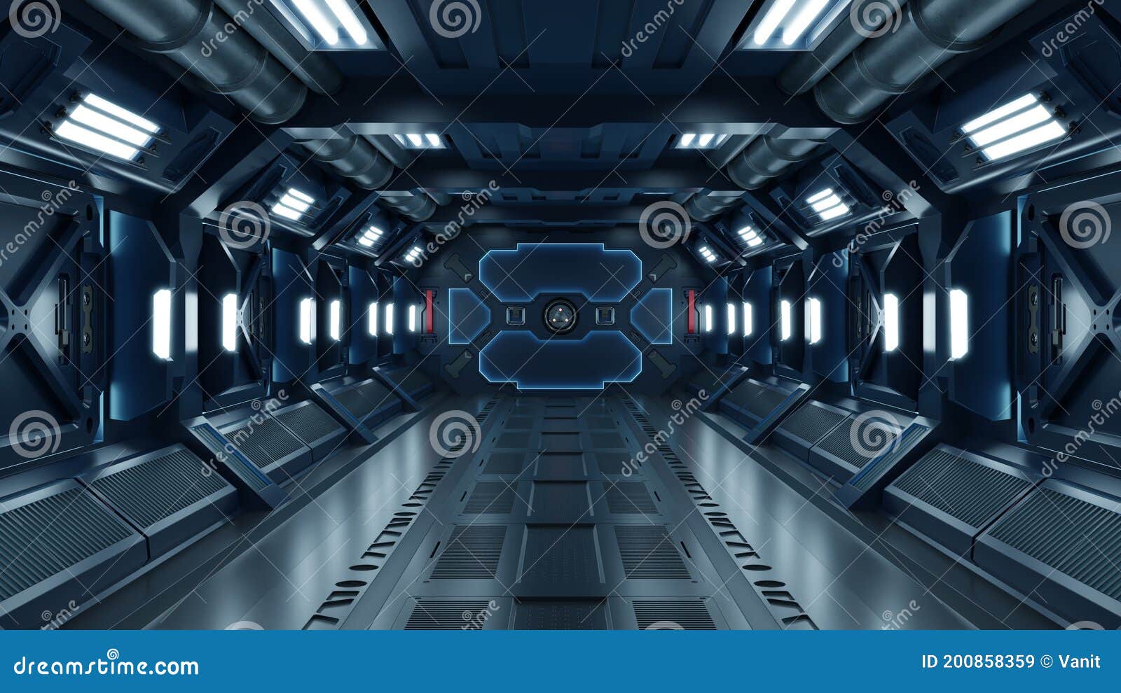 Science Background Fiction Interior. Stock Image - Image of metro ...