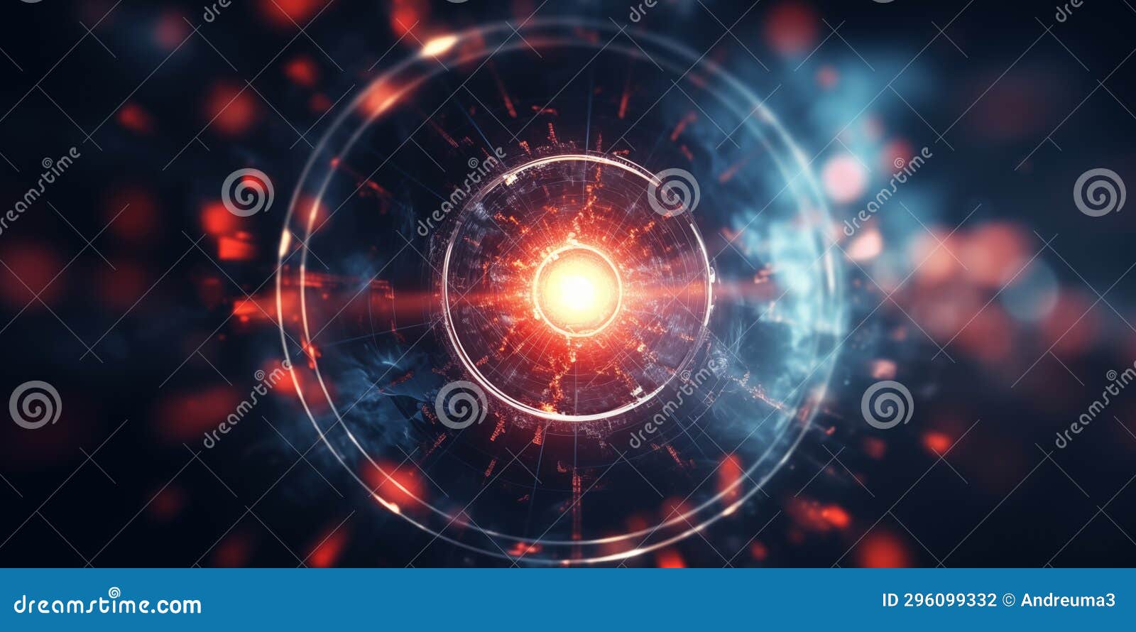 Science Background with Glowing Lights Stock Illustration ...